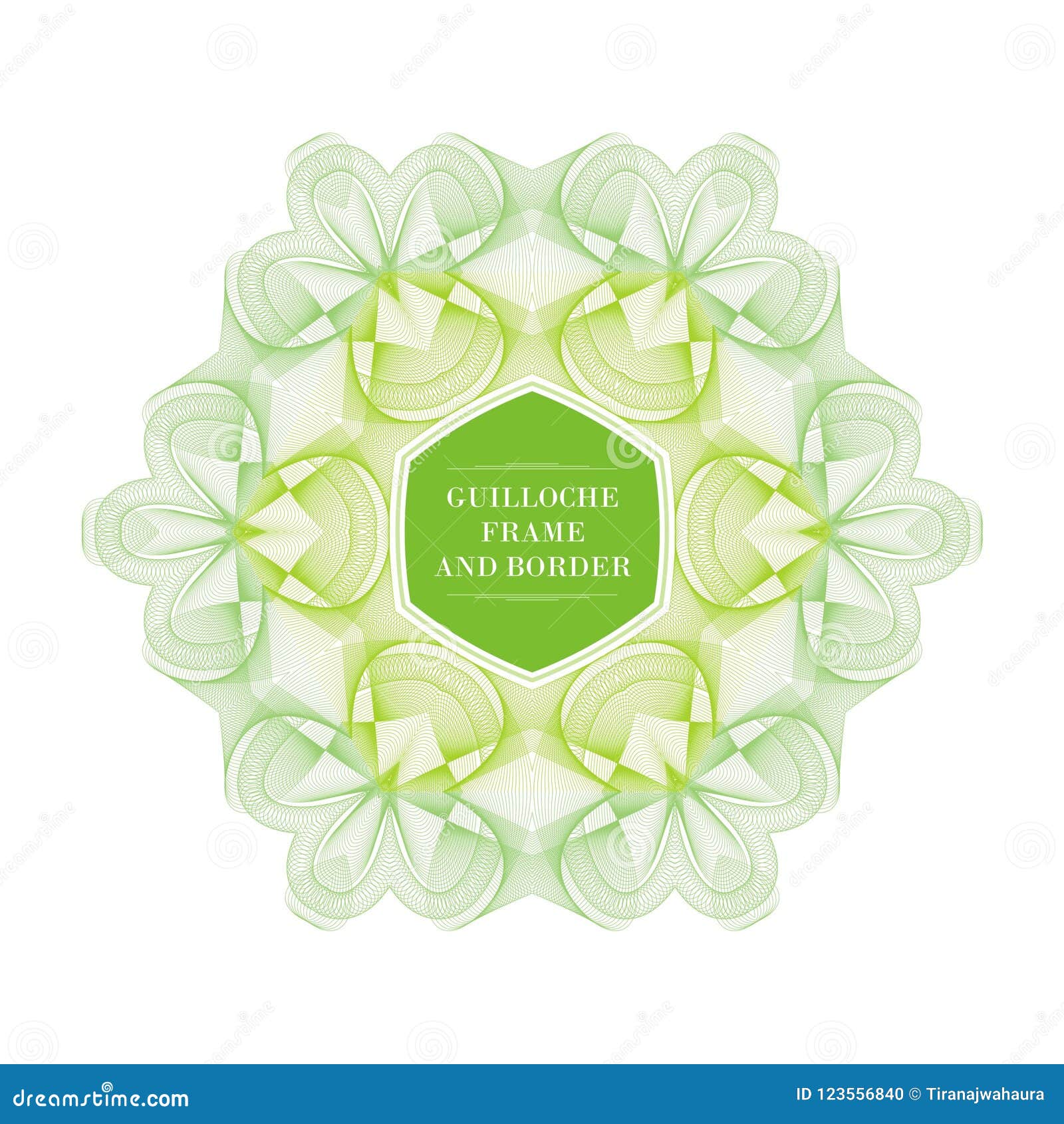 Classical Guilloche with Hexagon Style Vector Design Stock Vector ...