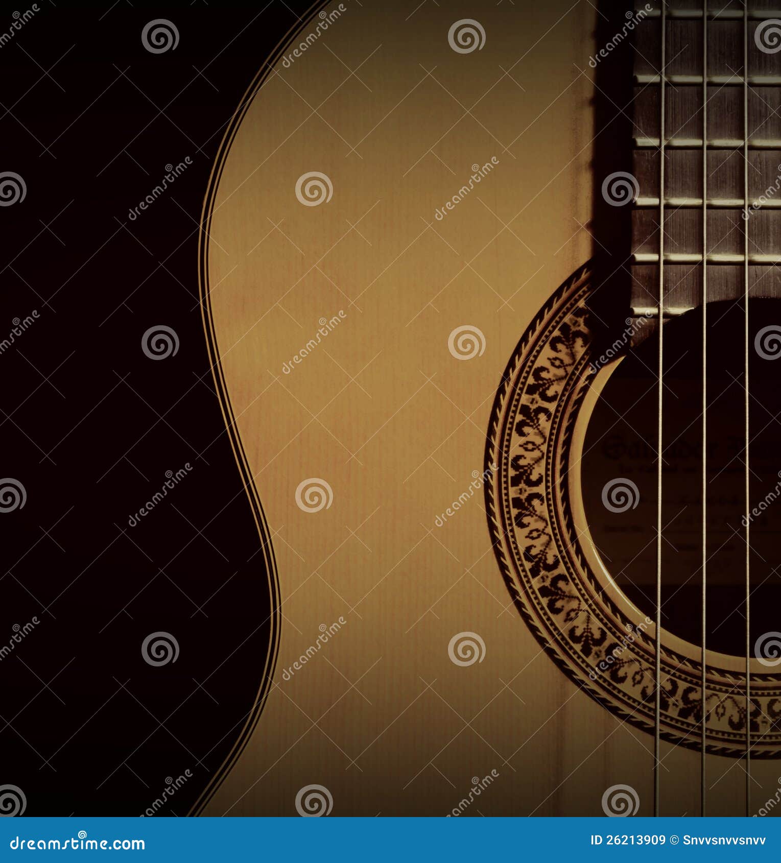 Classical Guitar Closeup ?on White Background Stock Image - Image of ...
