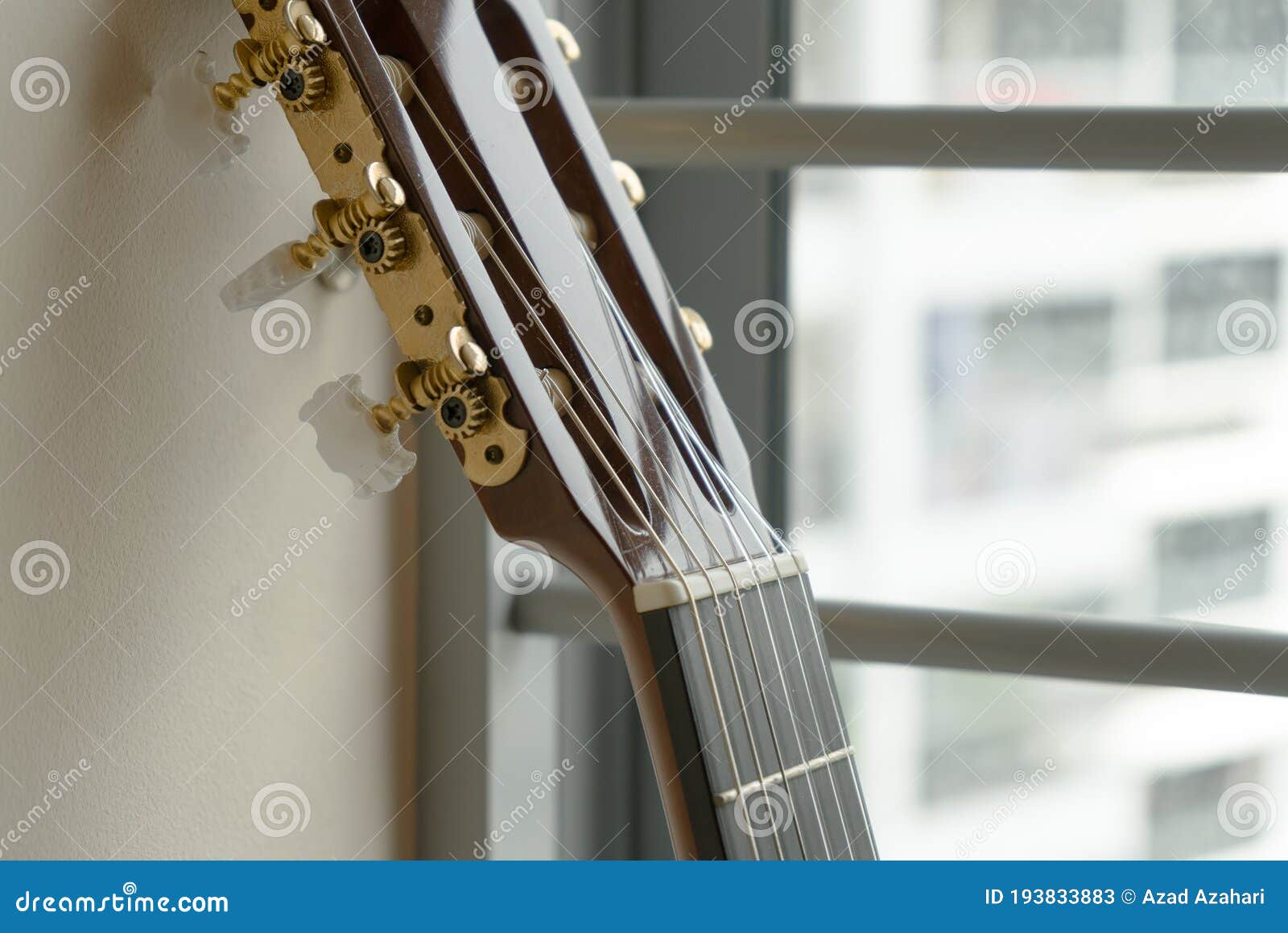 Classical Guitar Head with Tuning Machine Stock Image - Image of soft ...