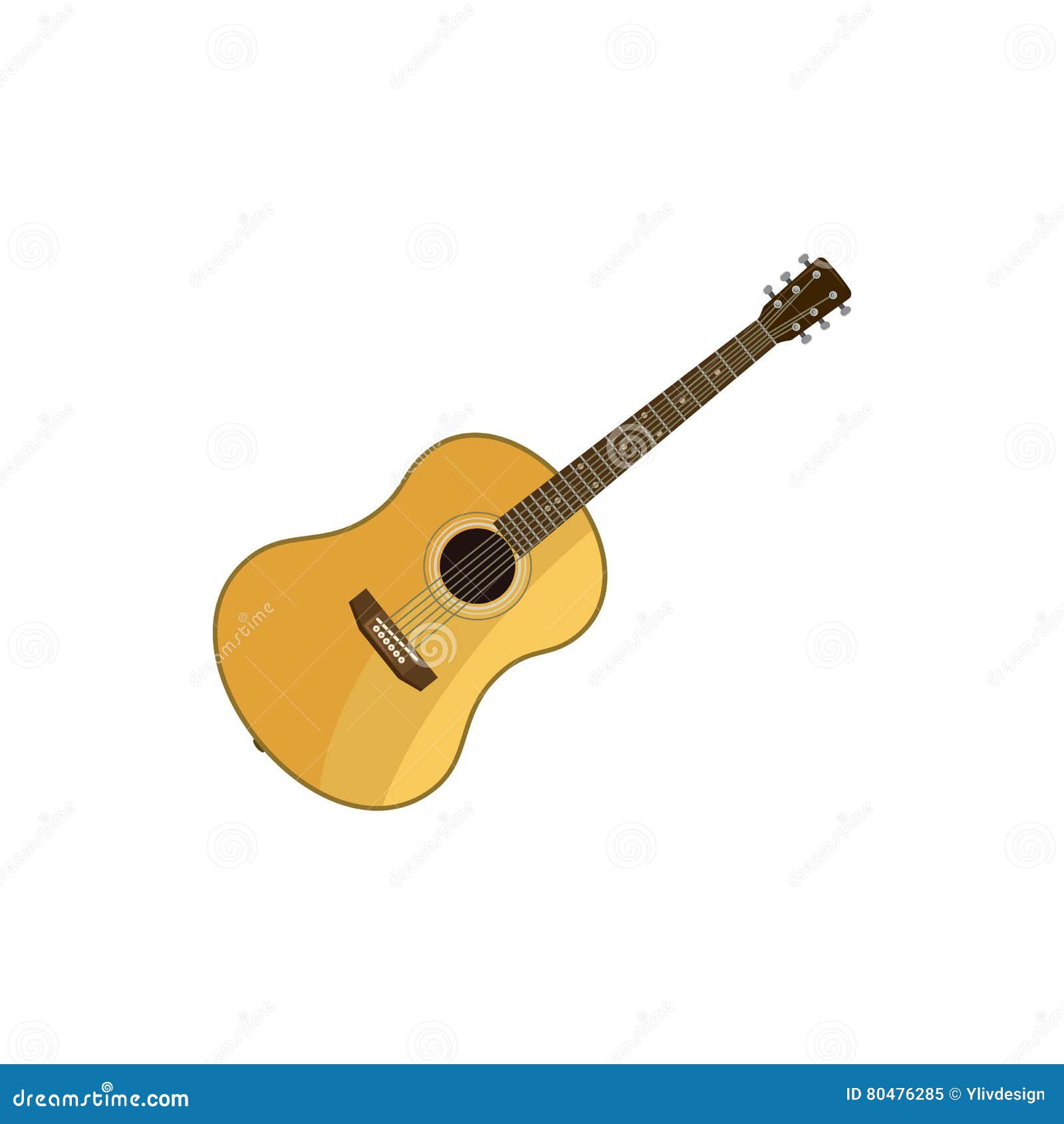 Classical Guitar Icon, Cartoon Style Stock Vector - Illustration of ...