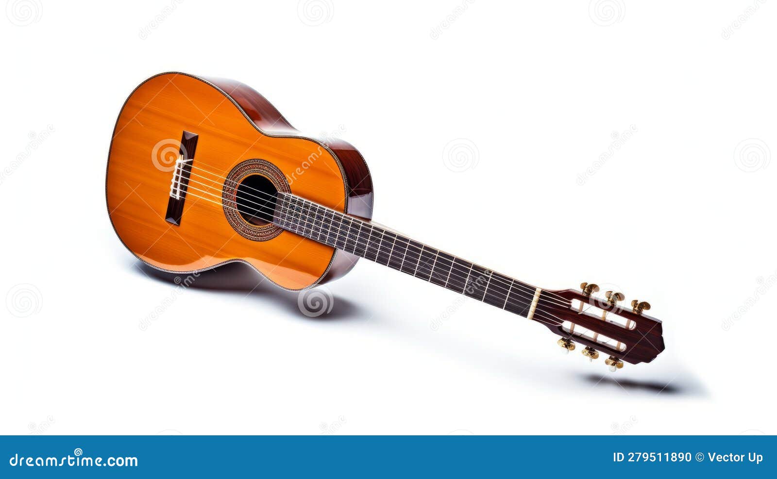 Classical Guitar Isolated on White Background. Generative AI Stock ...
