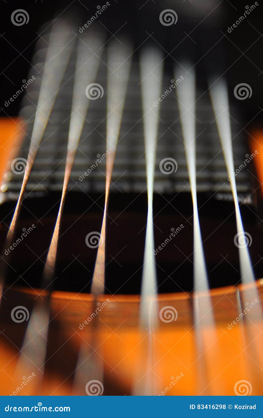 Classical Guitar. Issuing a Stringed Instrument Sounds Stock Photo ...