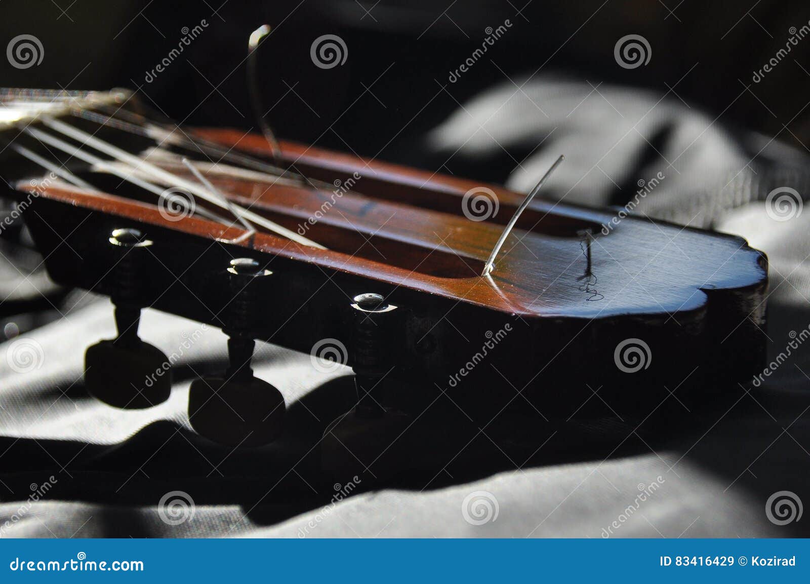 Classical Guitar. Issuing a Stringed Instrument Sounds Stock Image ...