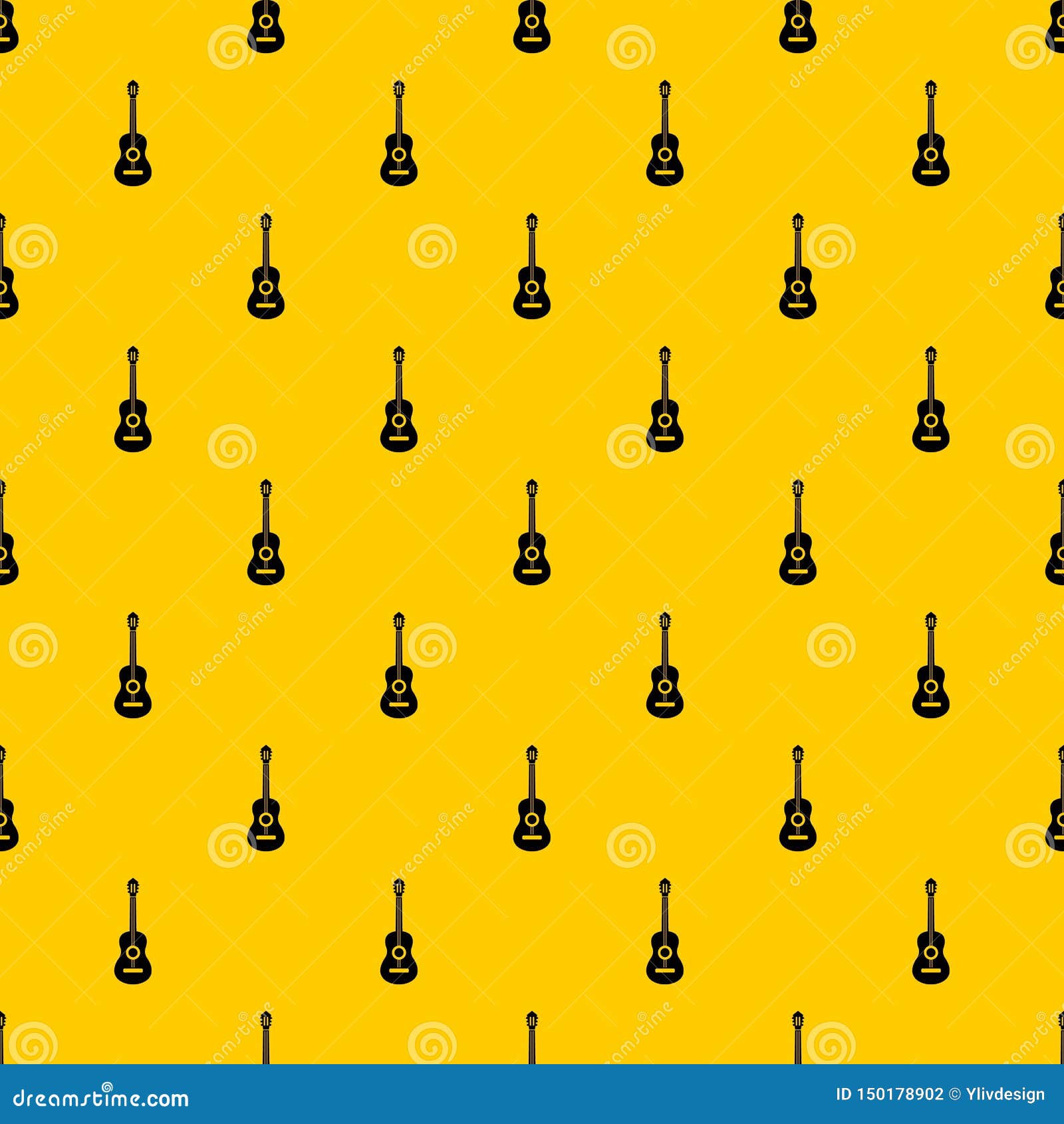Classical Guitar Pattern Vector Stock Vector - Illustration of musician ...