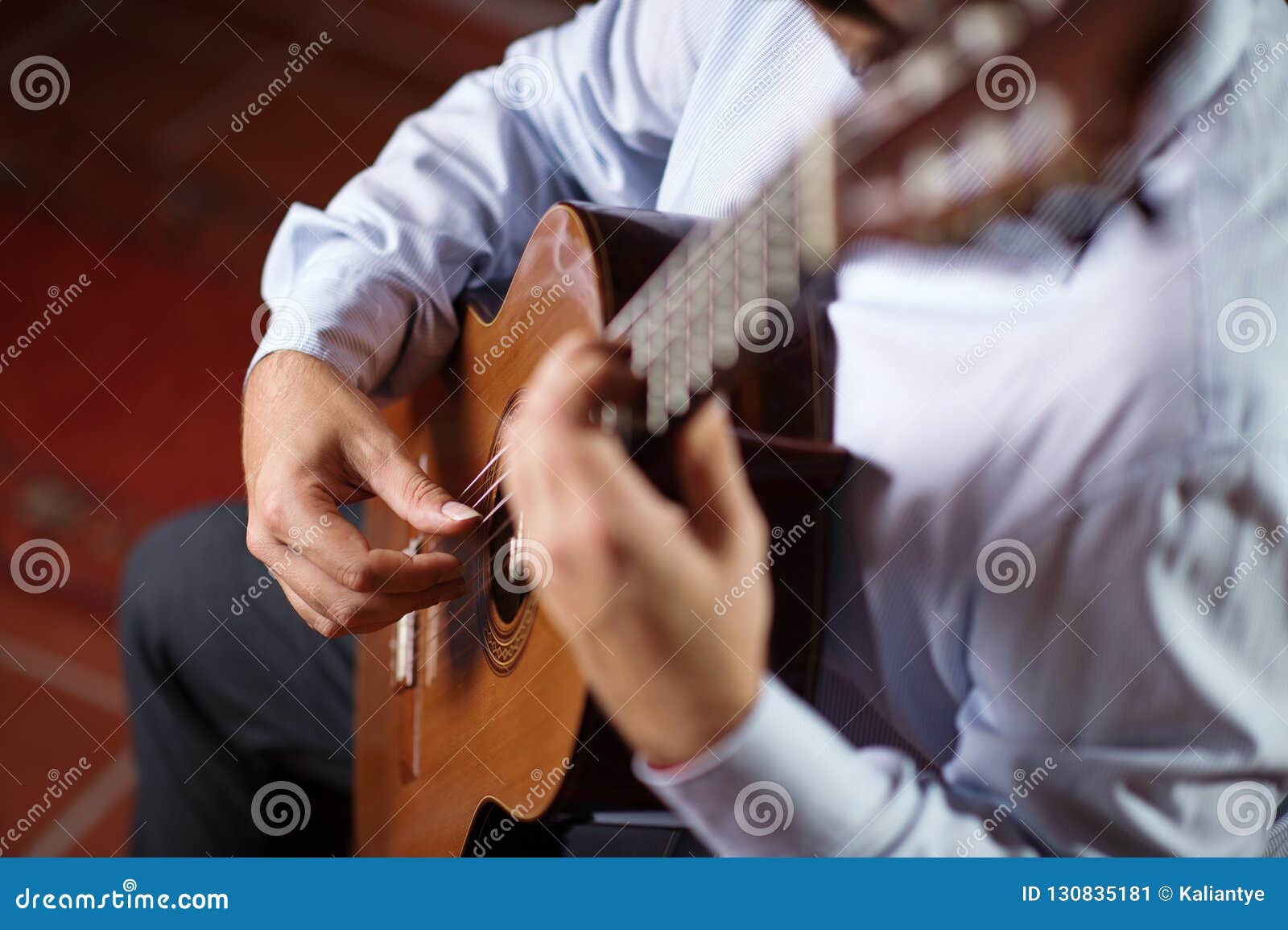Classical Guitar Player stock image. Image of practicing - 130835181