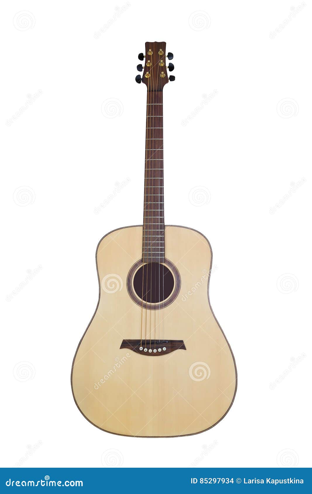 Classical Guitar on White Background Stock Photo - Image of leisure ...