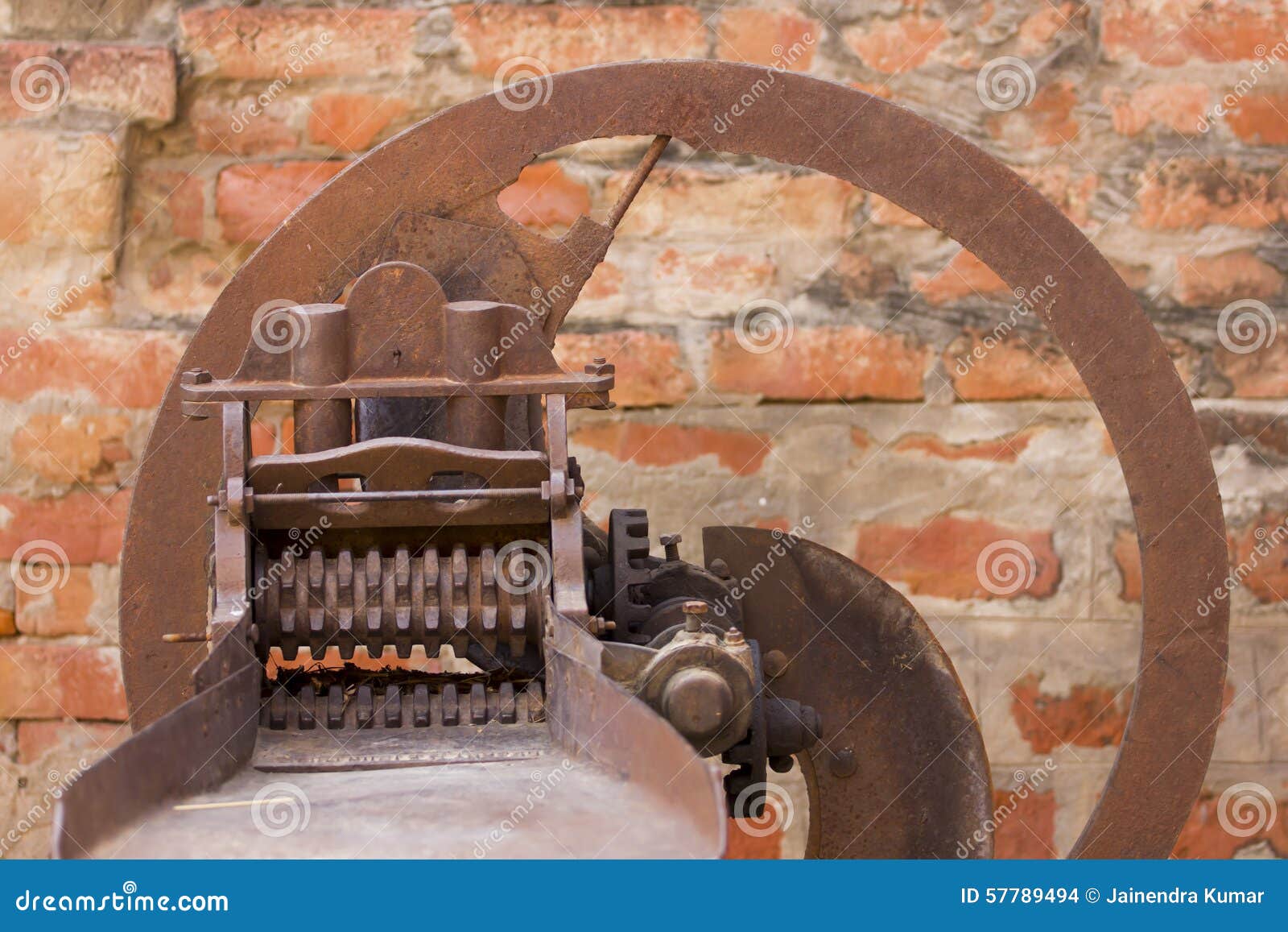 Classical Indian Chaff Cutter Stock Photo - Image of agriculture, rusty ...