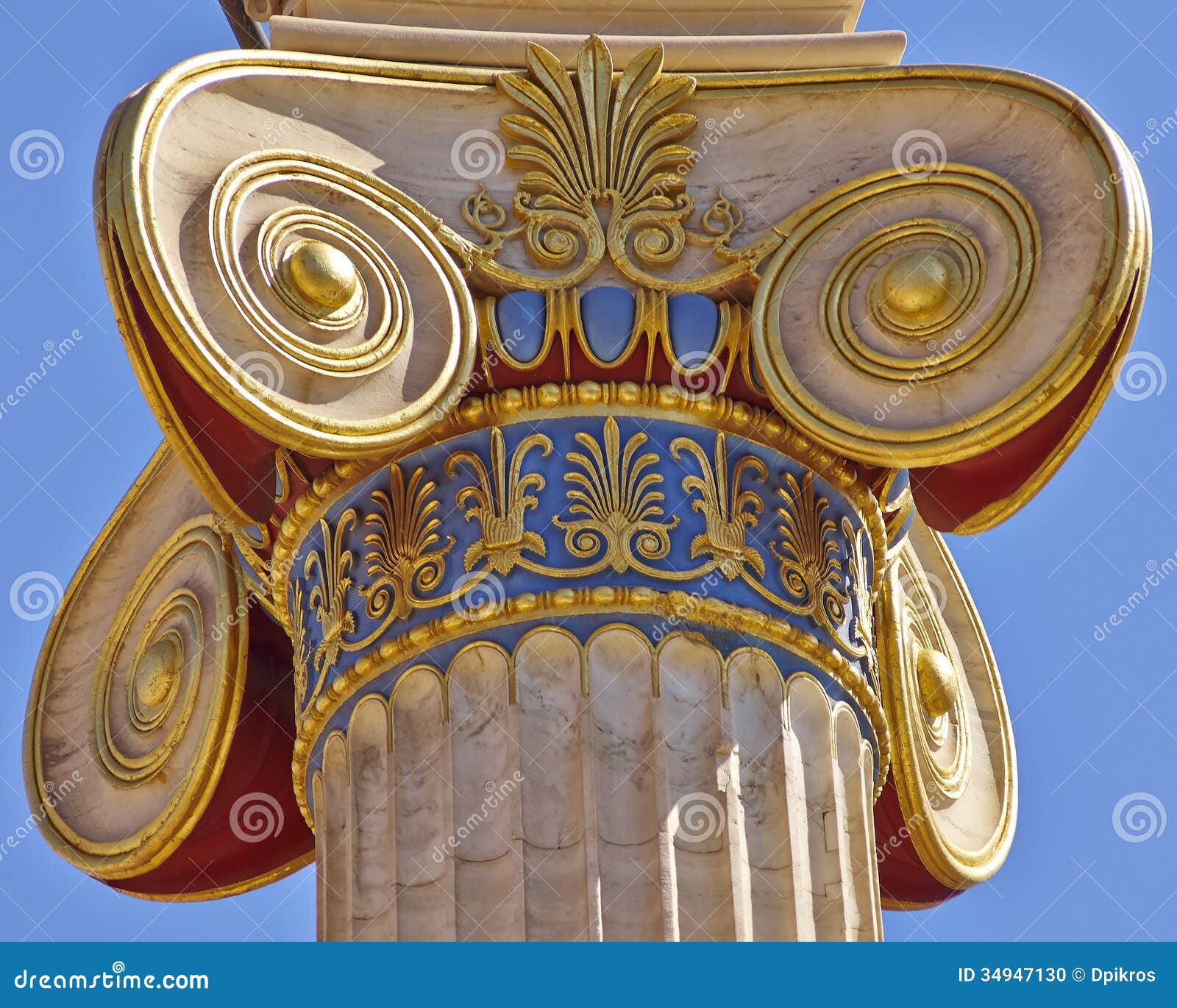 Classical Ionic Column Capital Stock Photo - Image of classic, pillar ...