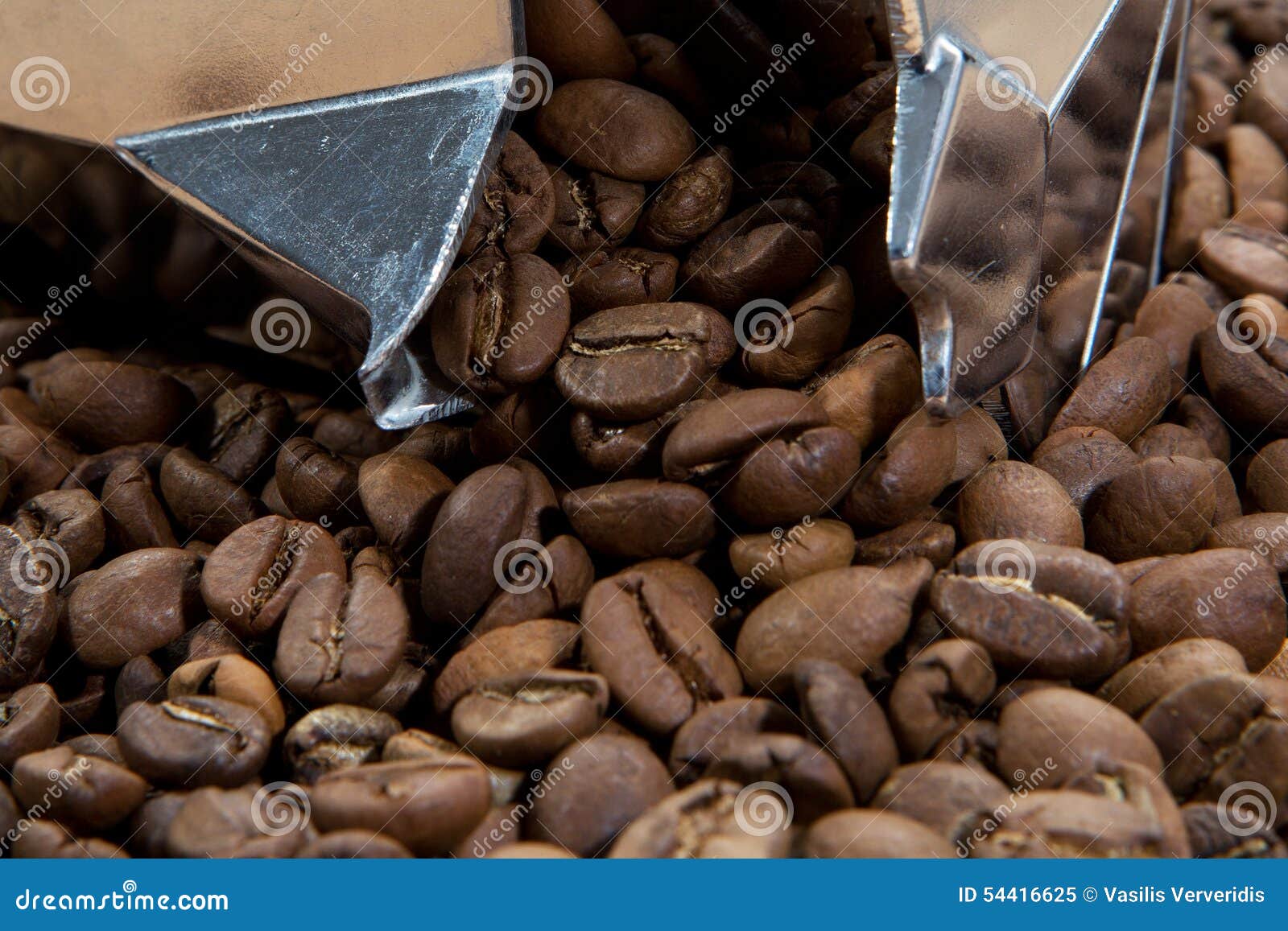 Classical Italian Coffee Maker Pot with Coffee Beans Stock Image ...