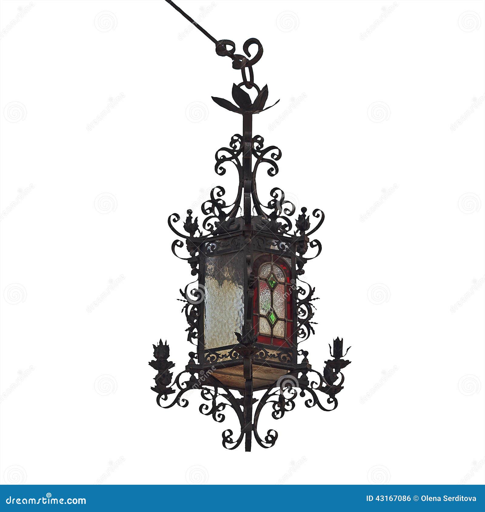 Classical Lantern Isolated on White Background Stock Photo - Image of ...