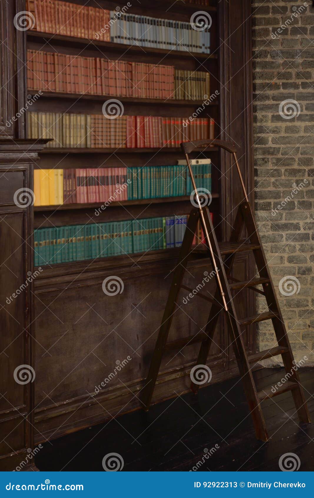 Classical Library Room in the Victorian Style Stock Image - Image of ...