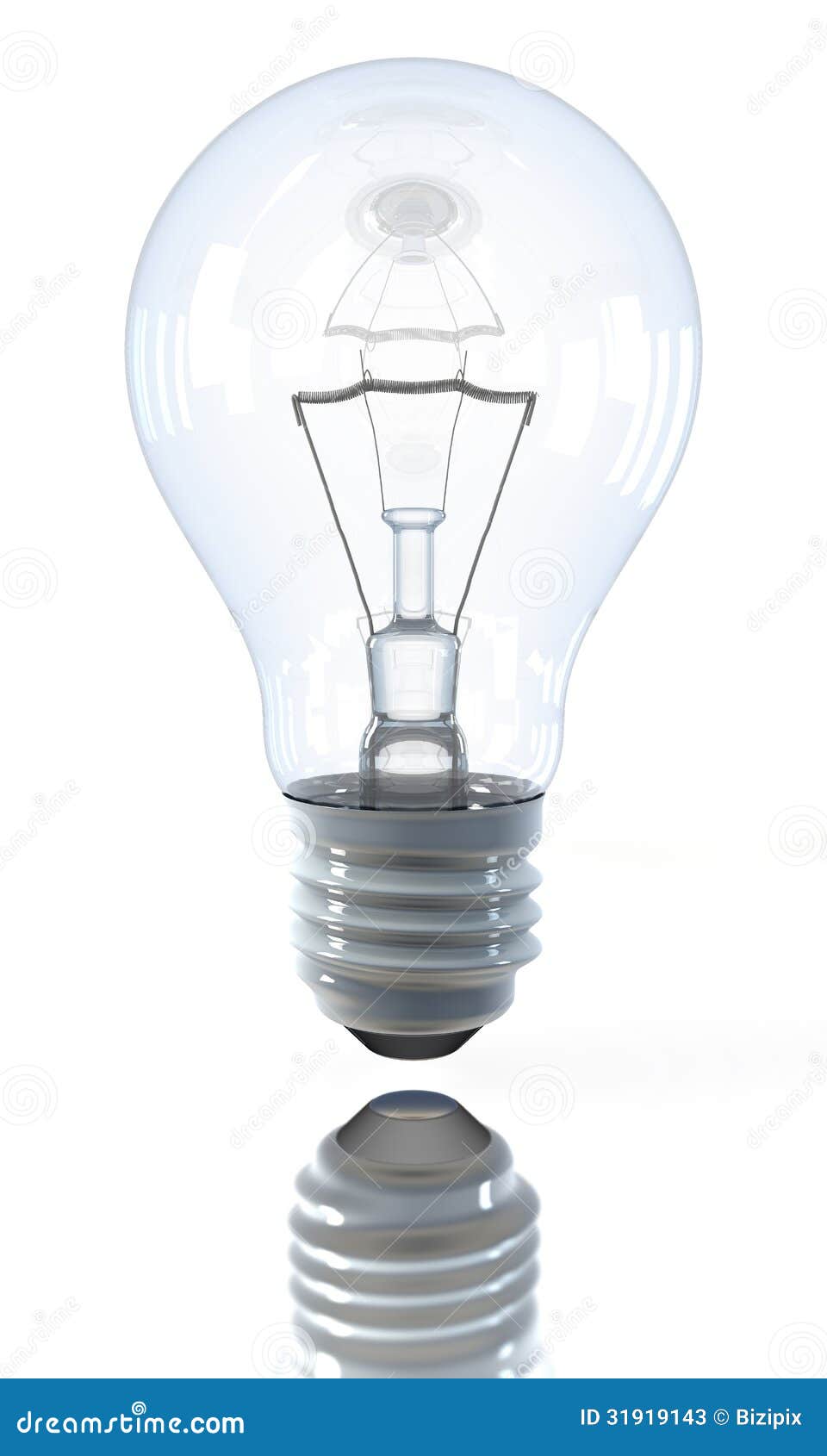 Classical Light Bulb Shining, Off, on White Stock Illustration ...