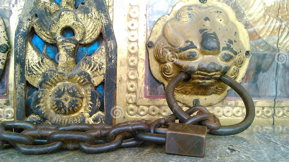 Classical Lock in the Temple Editorial Stock Photo - Image of temple ...