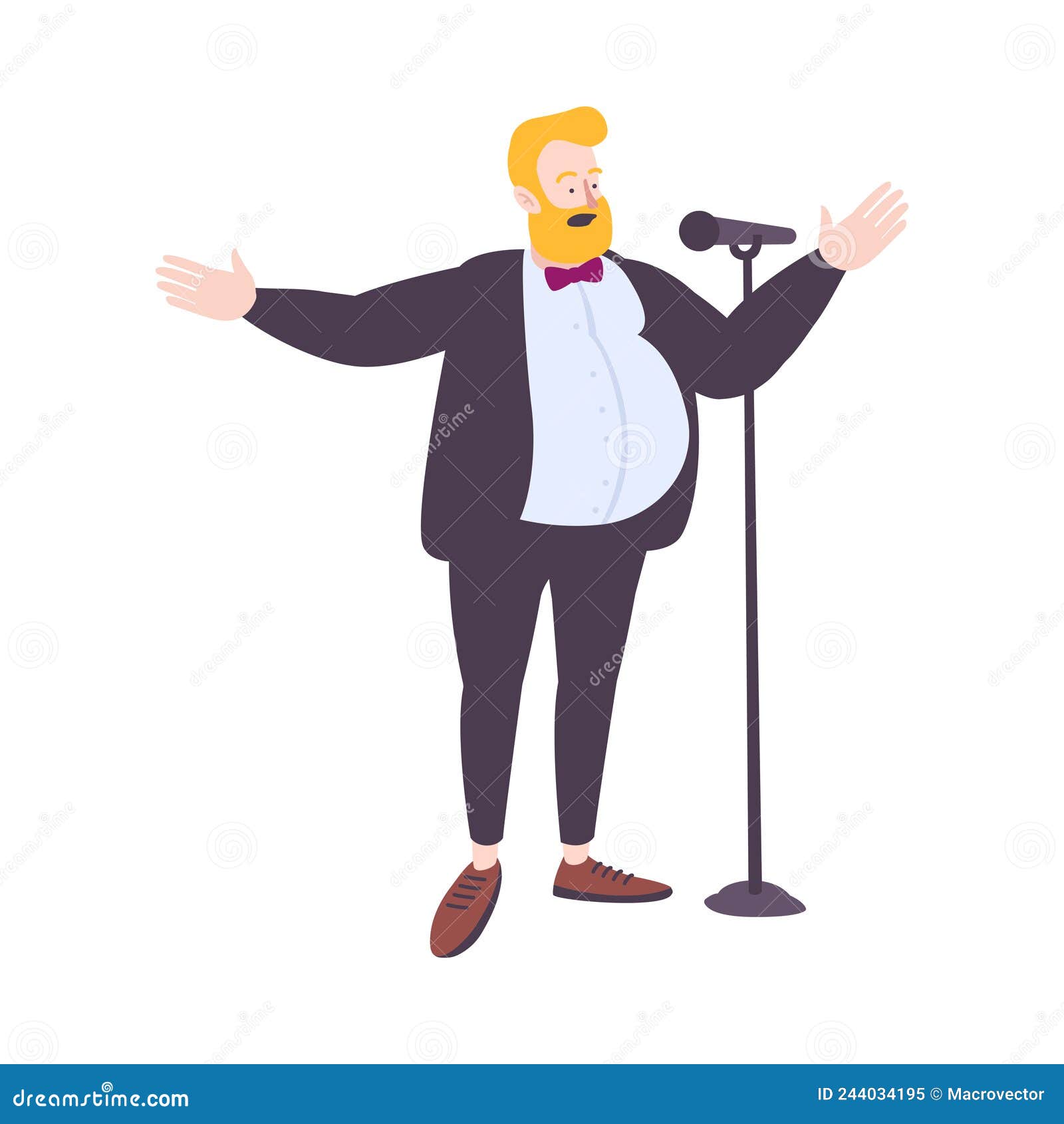 Classical Male Singer Composition Stock Vector - Illustration of ...