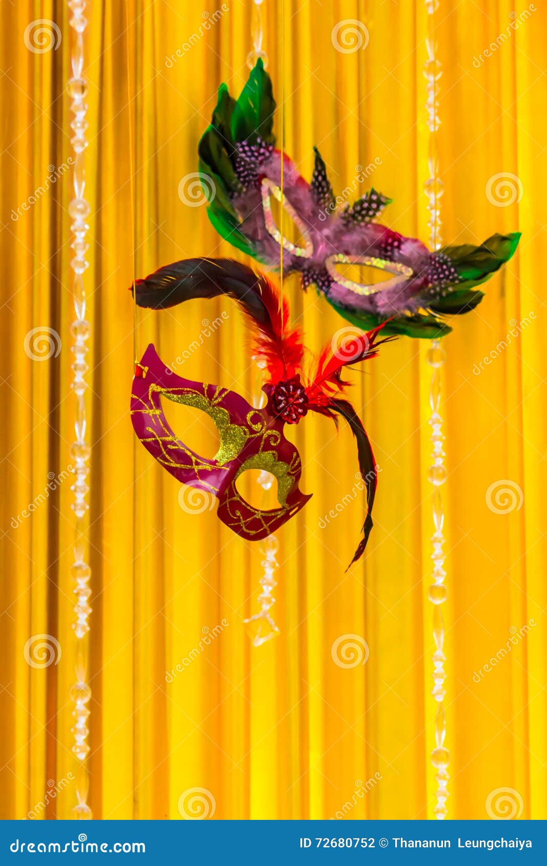Classical Mask Floating on Stage of Life. Stock Photo - Image of ...