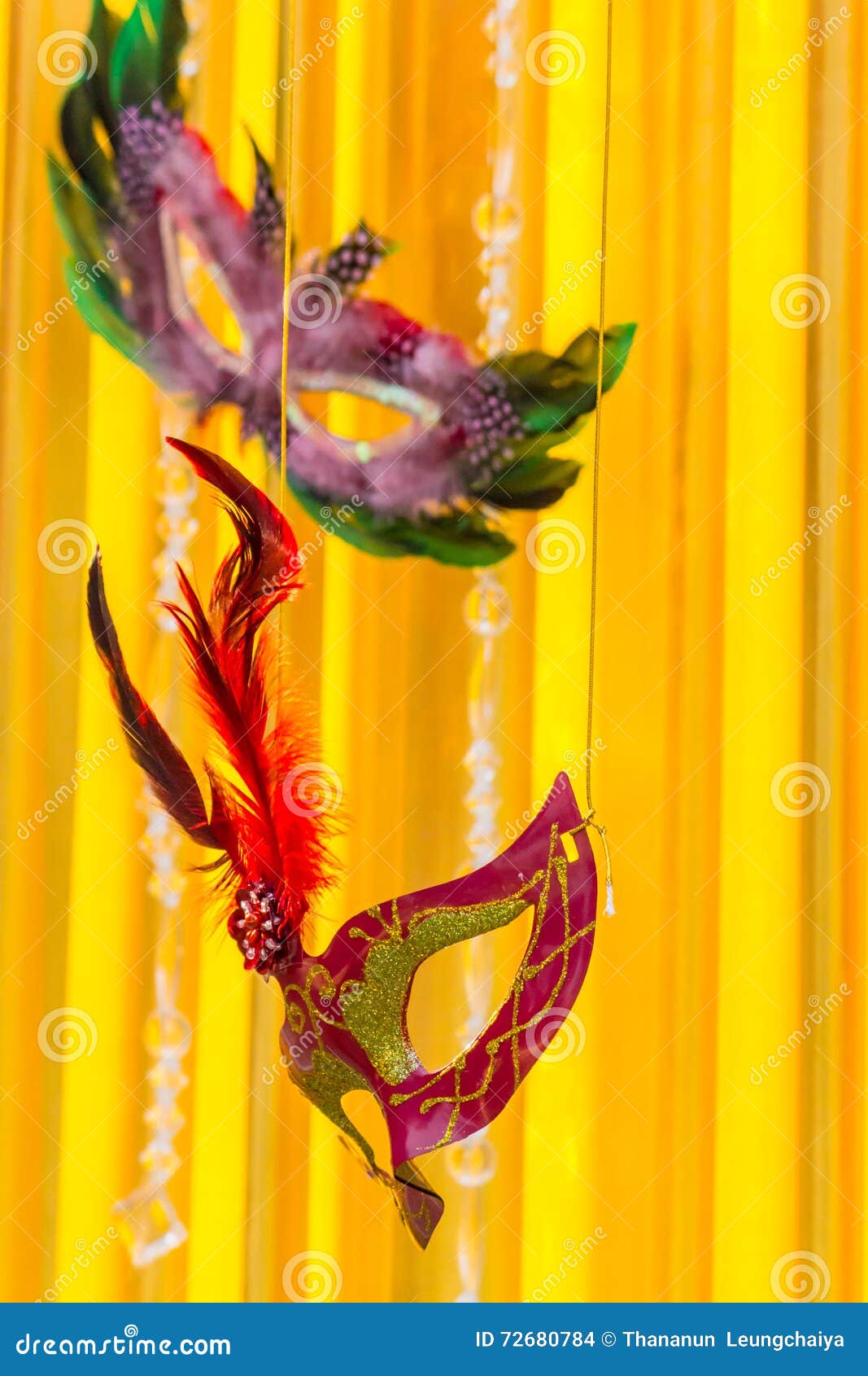 Classical Mask Floating on Stage of Life. Stock Photo - Image of ...