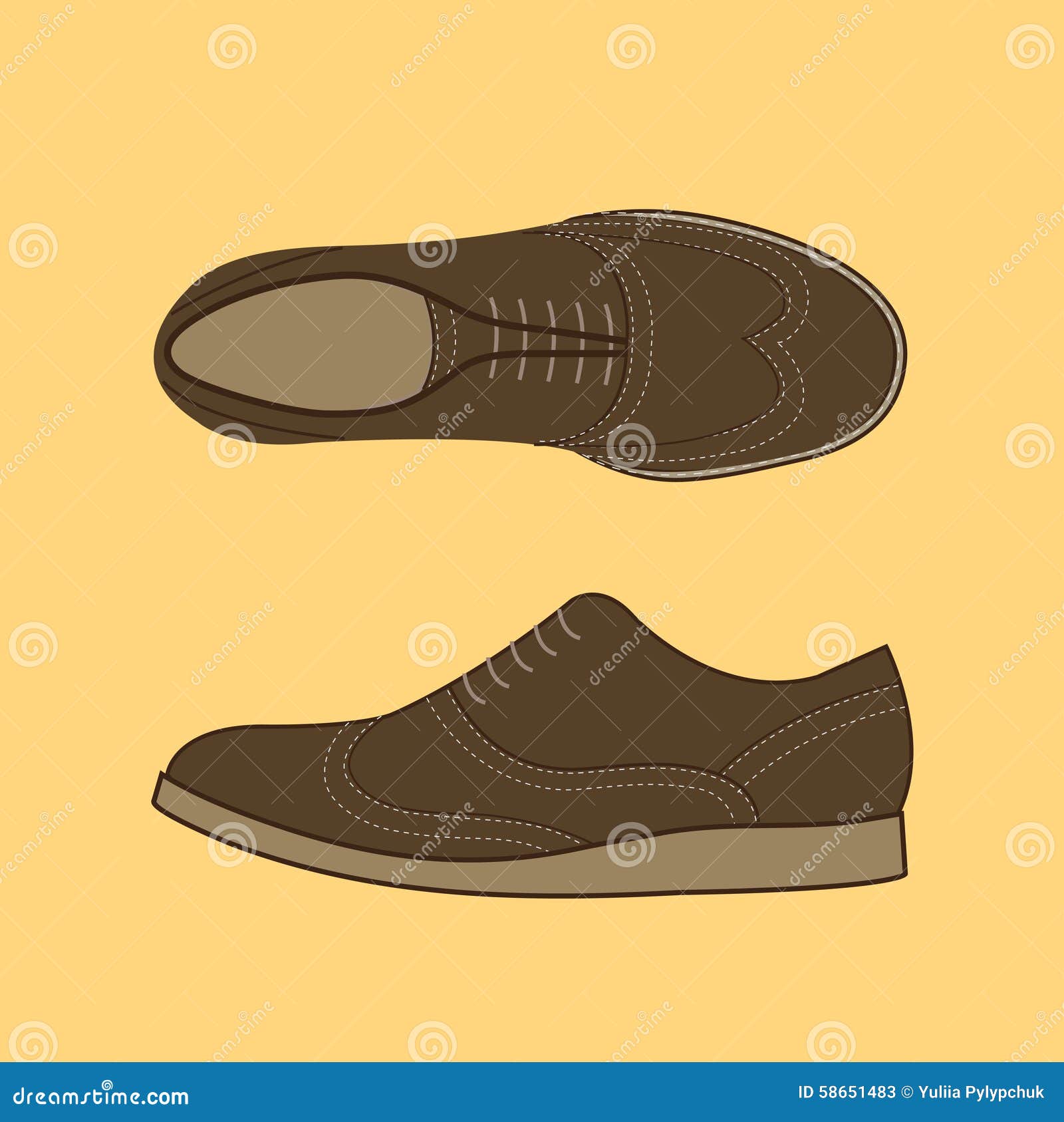 Classical Men Shoes Cartoon Vector | CartoonDealer.com #58651483