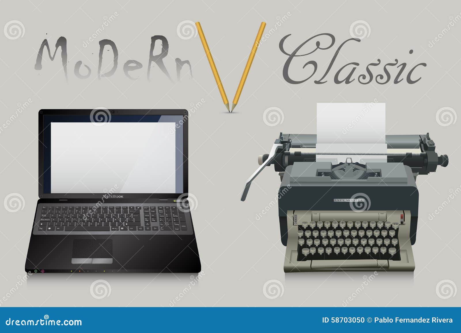 Classical and Modern Writing Stock Illustration - Illustration of icon ...