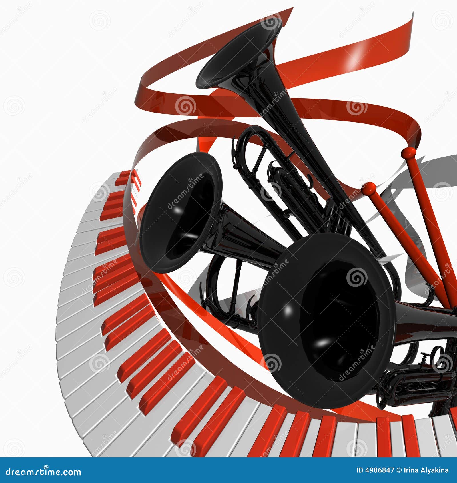 Classical music abstract stock illustration. Illustration of ribbon ...