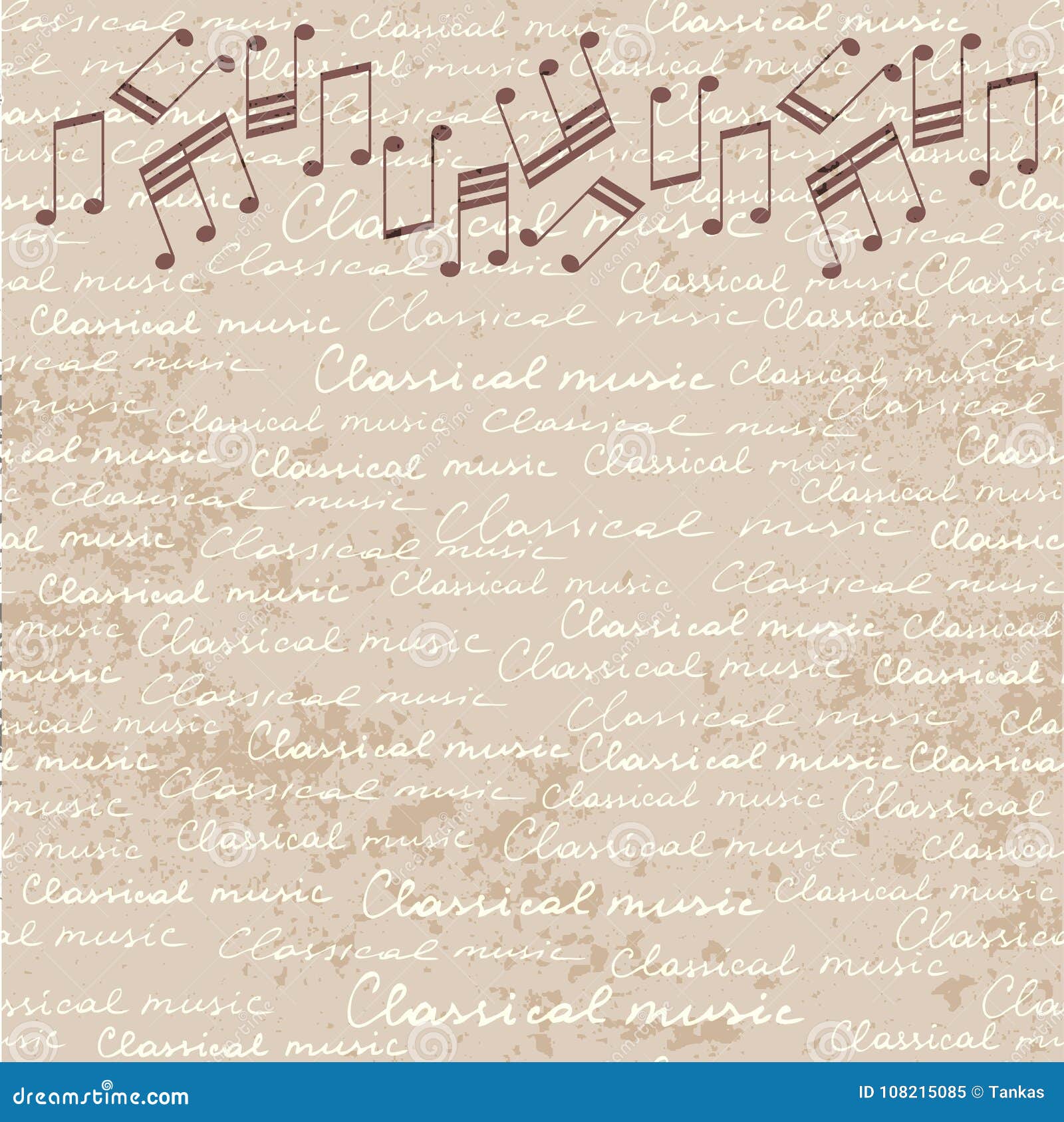 Classical music backhround stock vector. Illustration of continuity ...