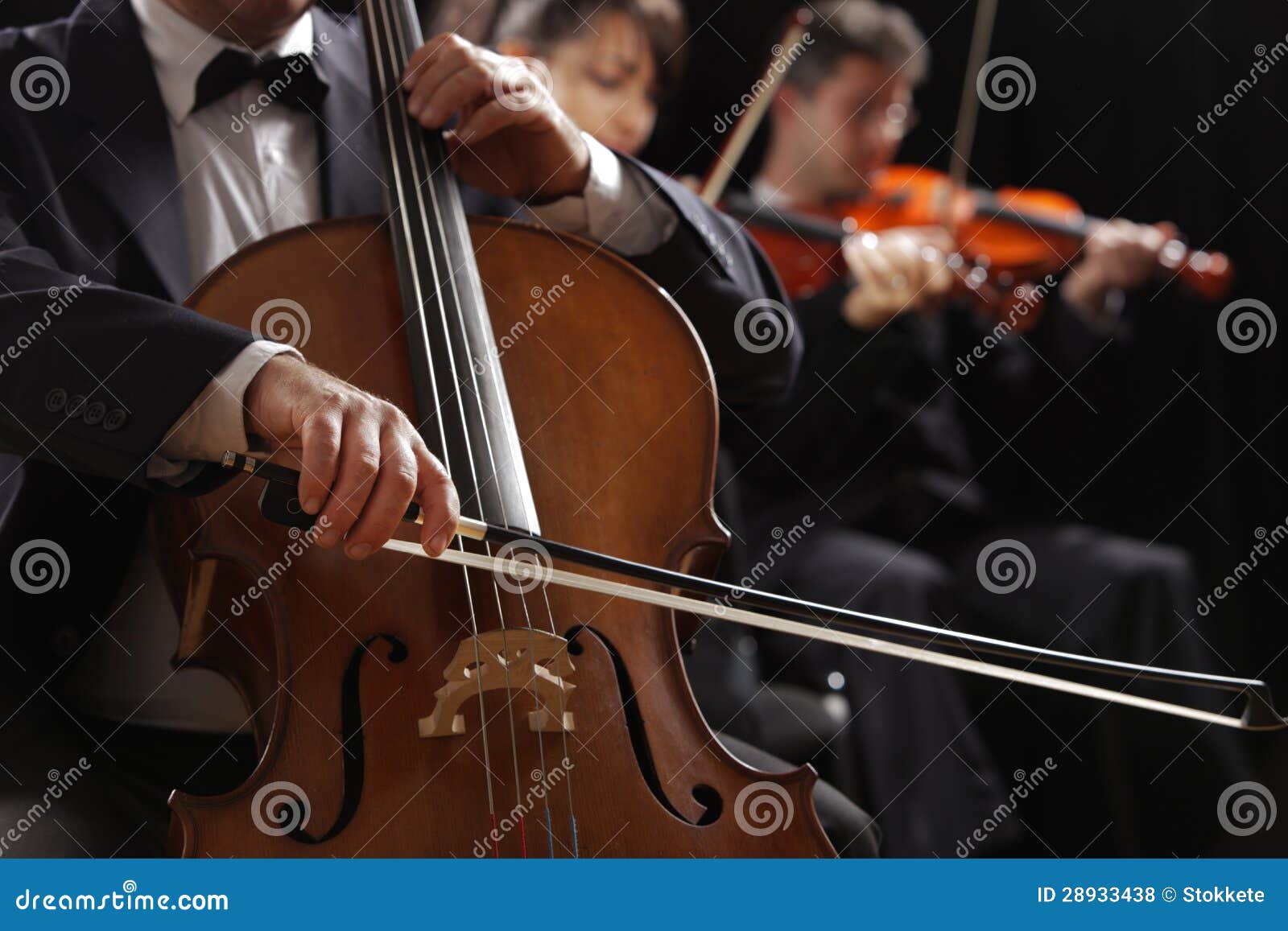 Classical Music, Cellist and Violinists Stock Photo - Image of skill ...