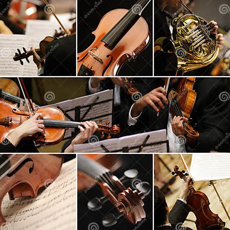 Classical music collage stock photo. Image of instrument - 23141032