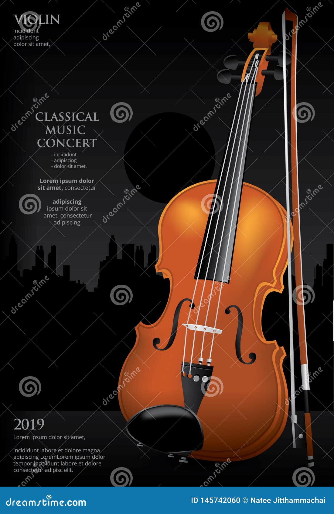 The Classical Music Concept Violin Stock Vector - Illustration of ...