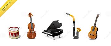 Classical Music Instruments Stock Vector - Illustration of concert ...