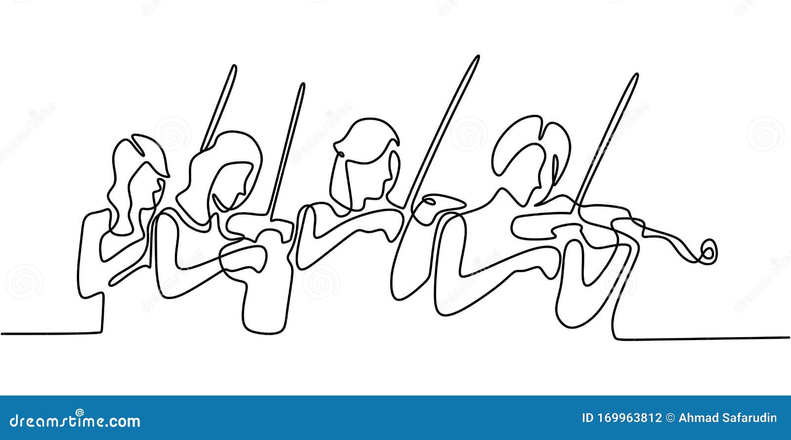 Classical Music One Line Drawing. Vector Minimalism Illustration With ...