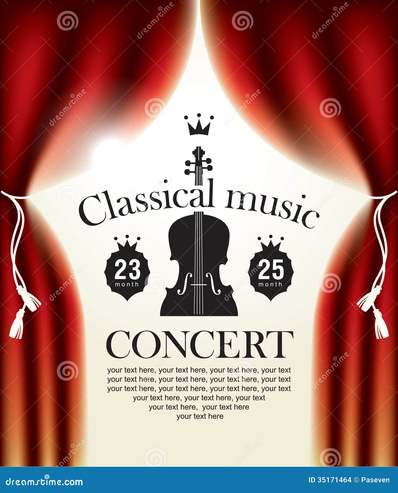 Classical music stock vector. Illustration of fonds, celebration - 35171464