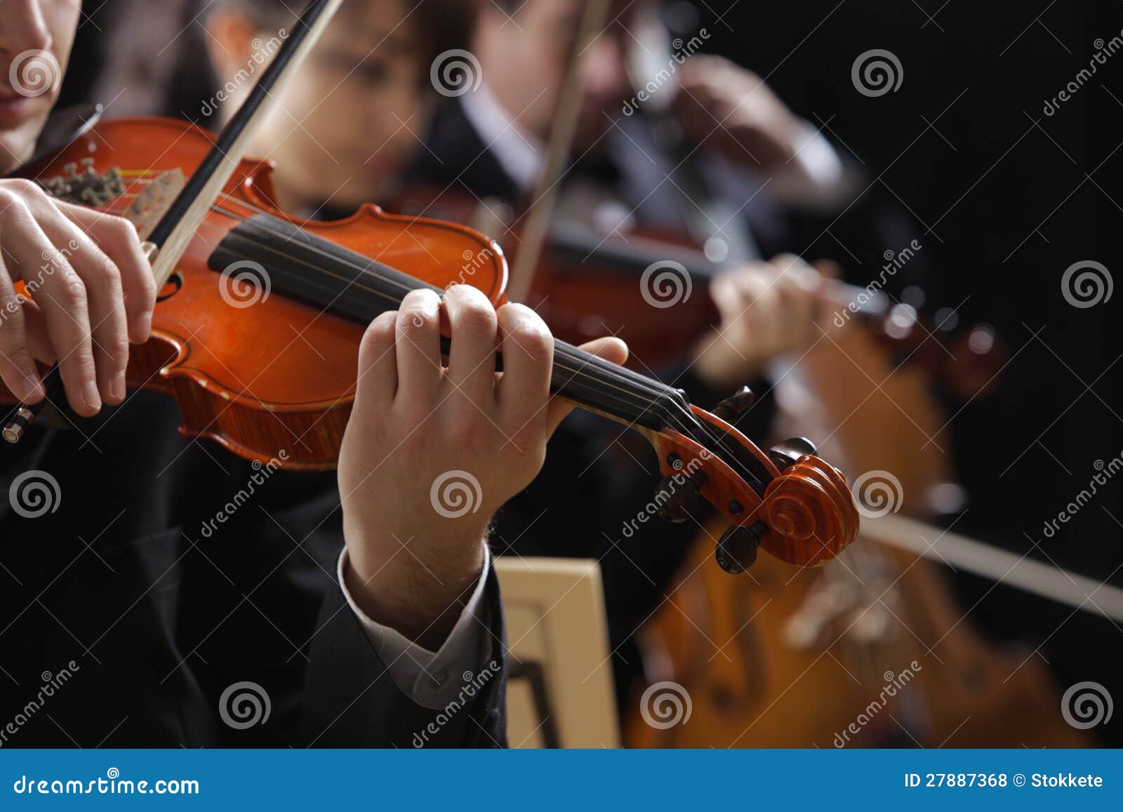 Classical Music. Violinists in Concert Stock Photo - Image of orchestra ...