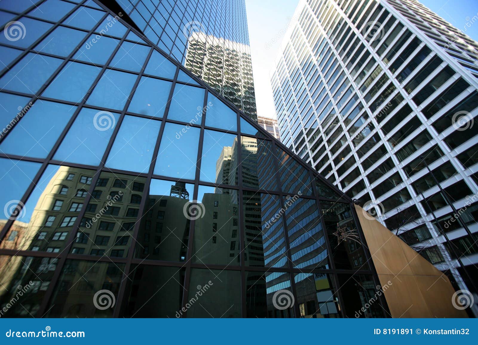 Classical New York -reflections in Skyscrapers Stock Image - Image of ...
