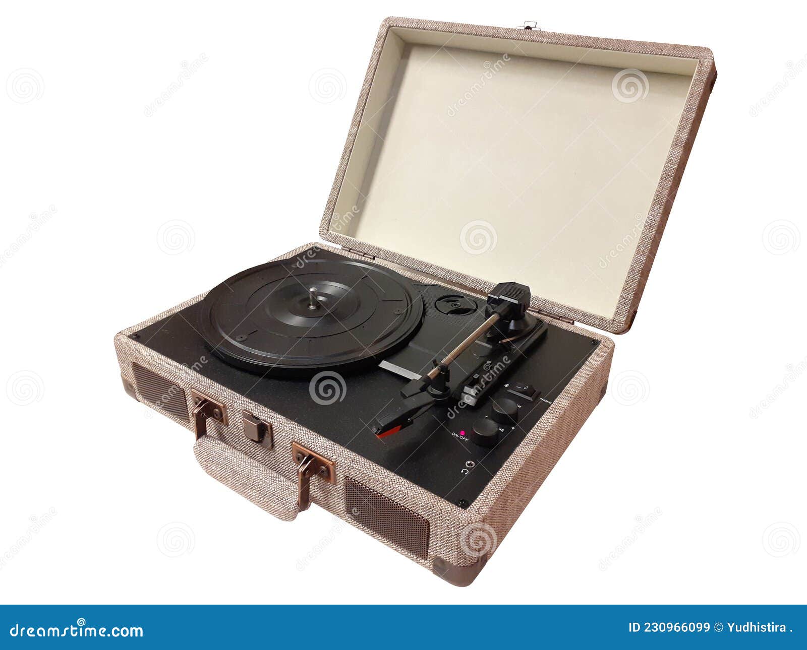 Classical Old Music Player on White Isolation Background Stock Image ...