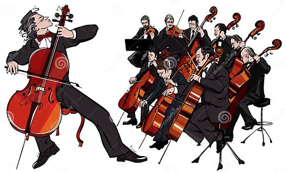 Classical orchestra stock vector. Illustration of person - 41141646