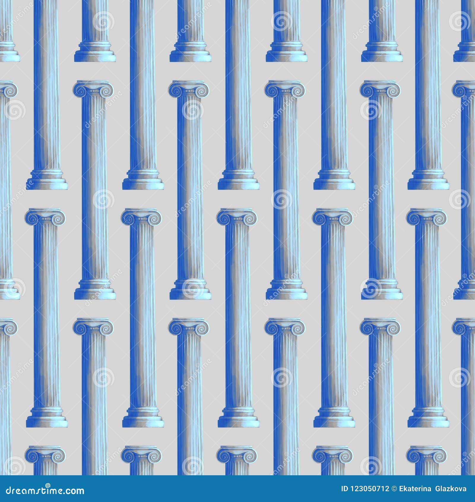 Classical Pattern of Ancient Columns Stock Illustration - Illustration ...