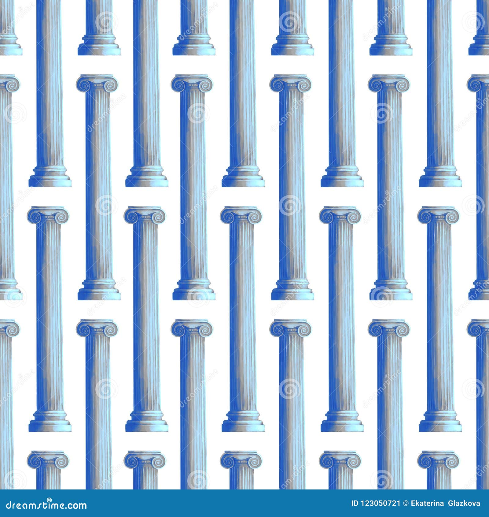 Classical Pattern of Ancient Columns Stock Illustration - Illustration ...