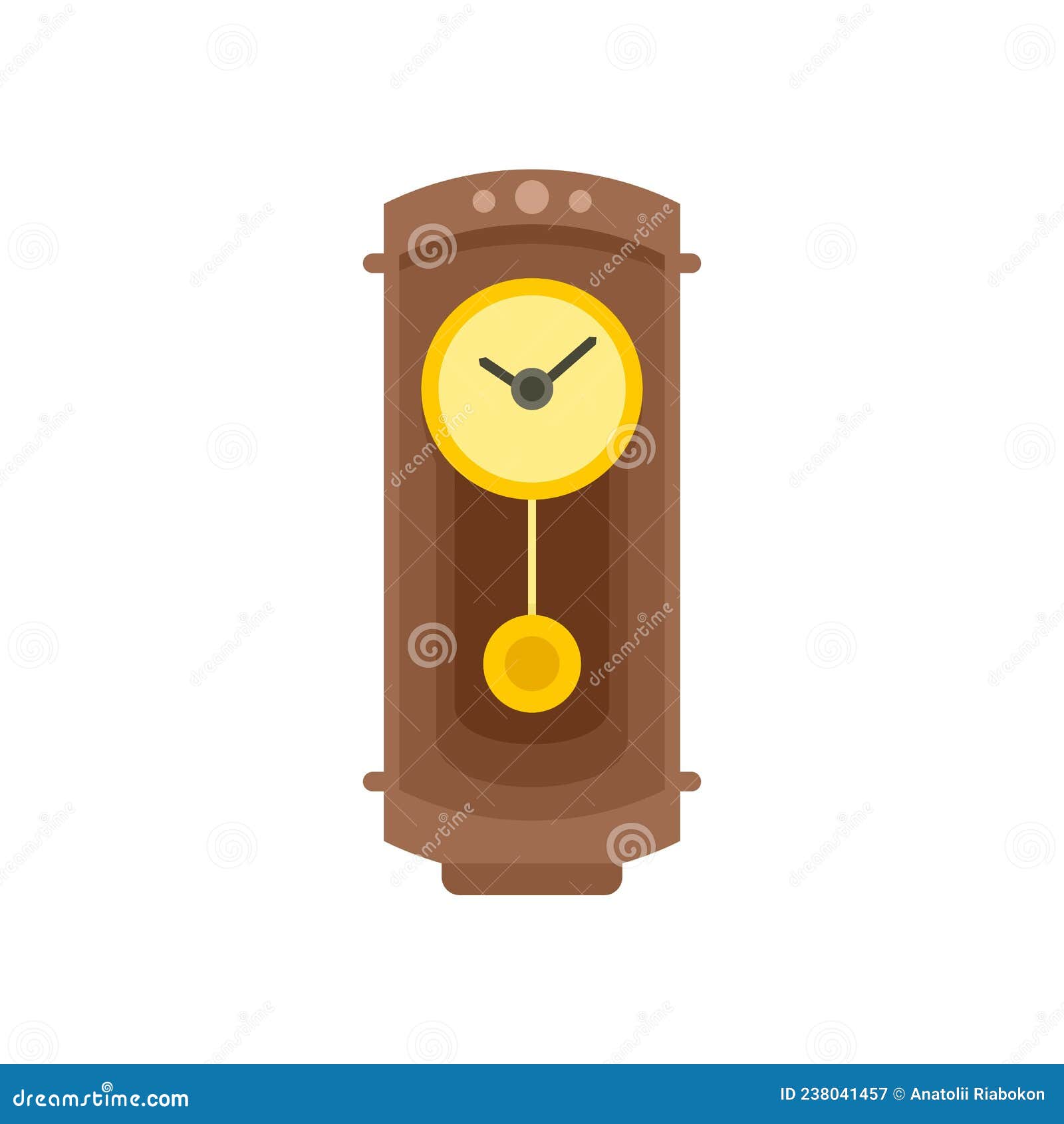 Classical Pendulum Clock Icon Flat Isolated Vector Stock Vector ...