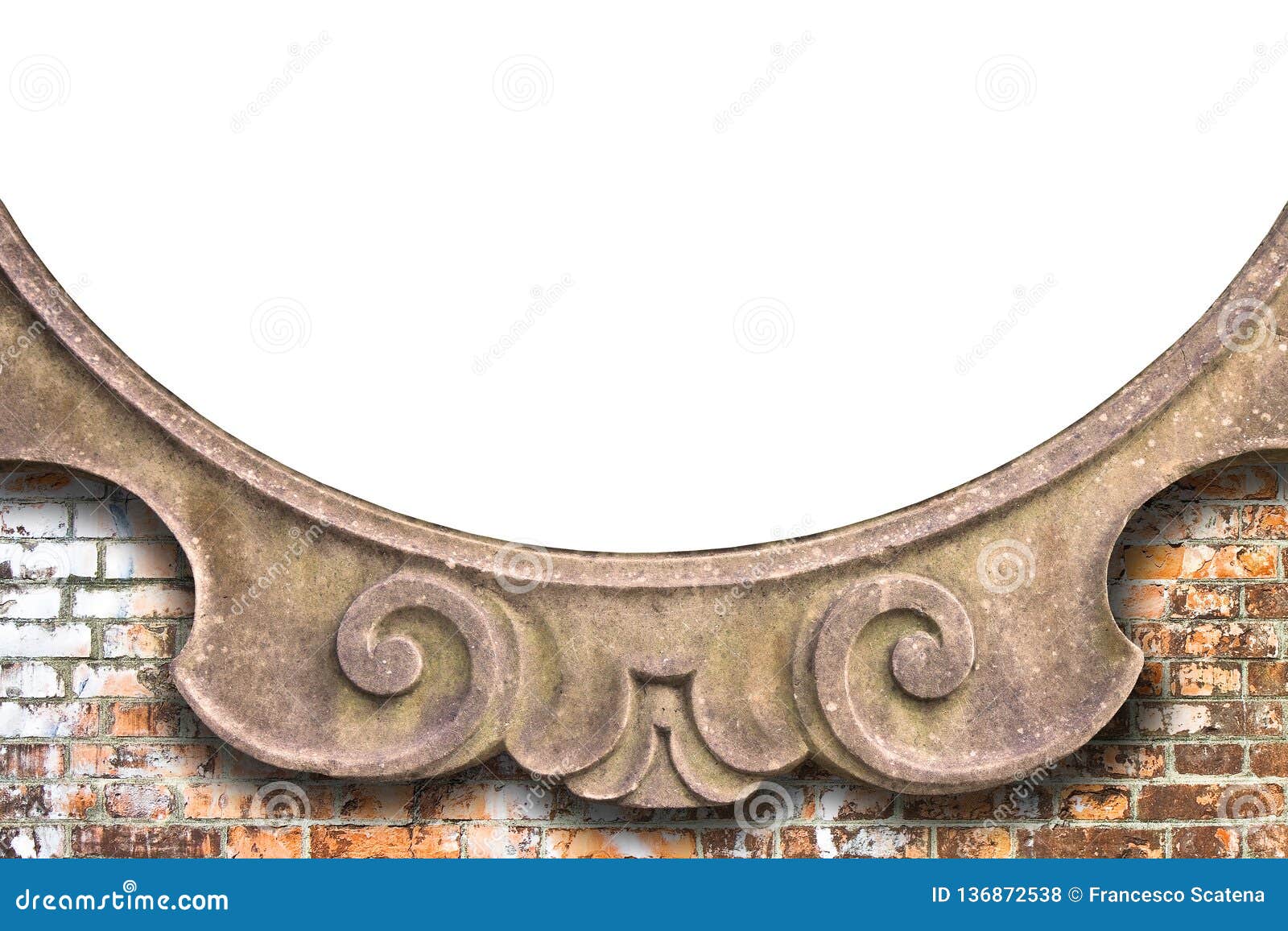 Classical Plaster Frame Against a White Background - Concept Image with ...