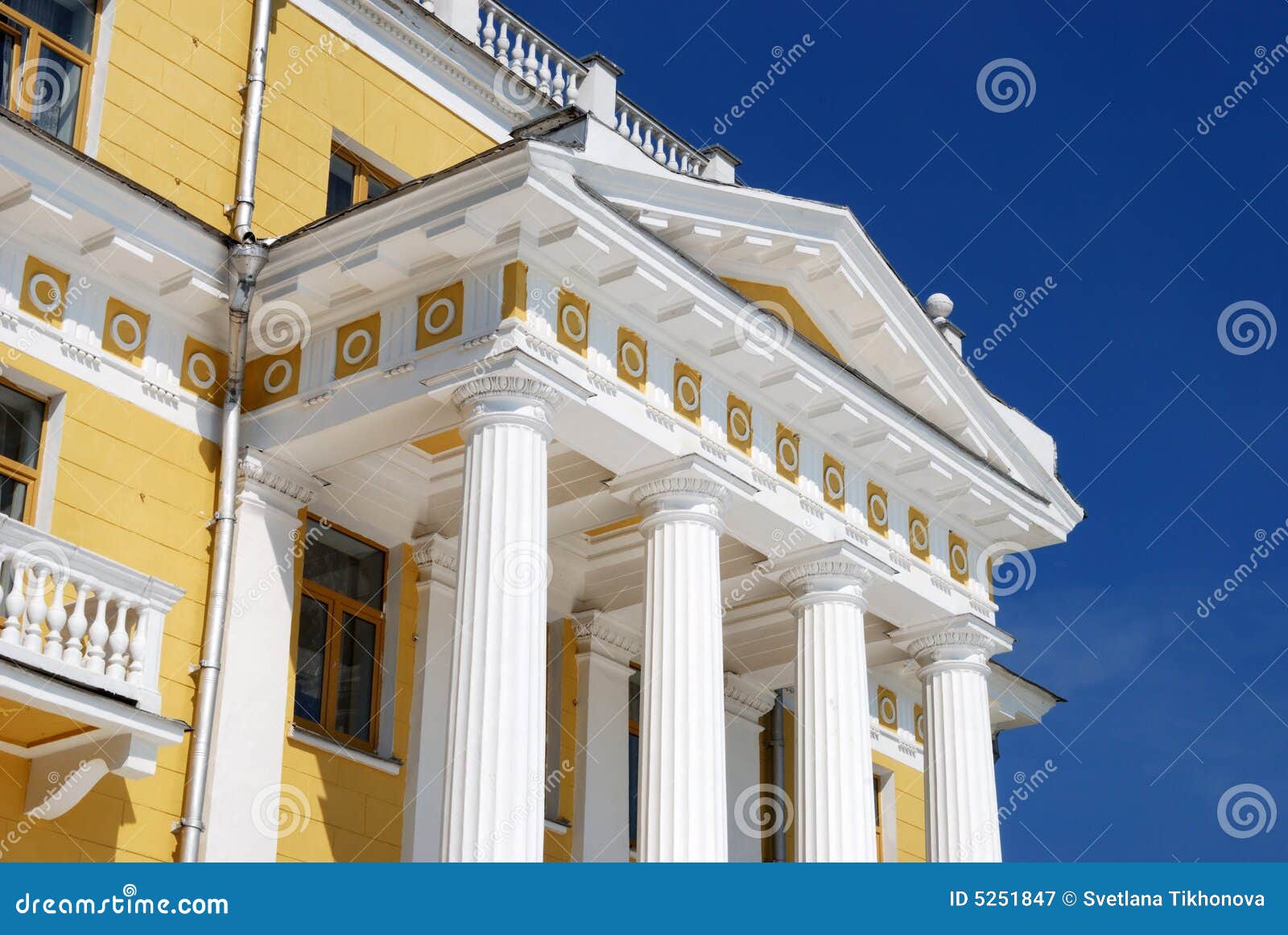 Classical portico stock image. Image of moscow, architectural - 5251847
