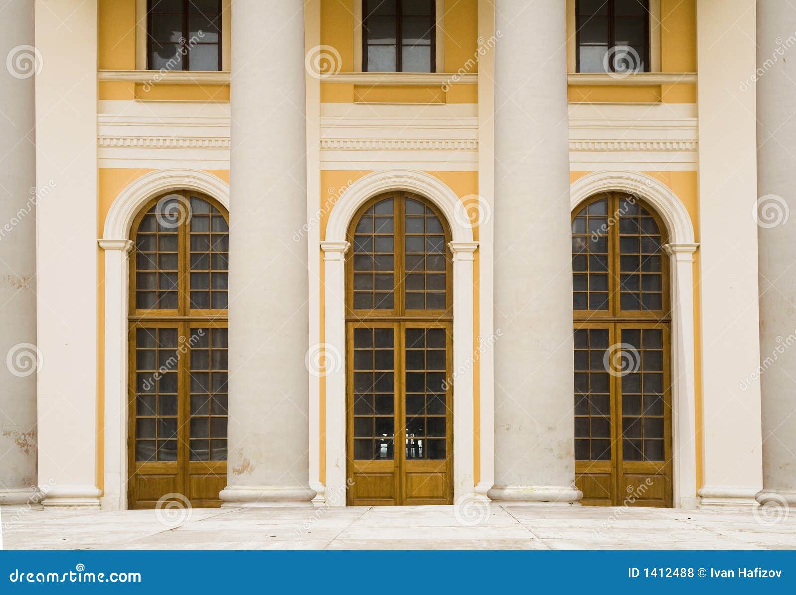 Classical Porticos with Columns. Stock Photo - Image of center, culture ...