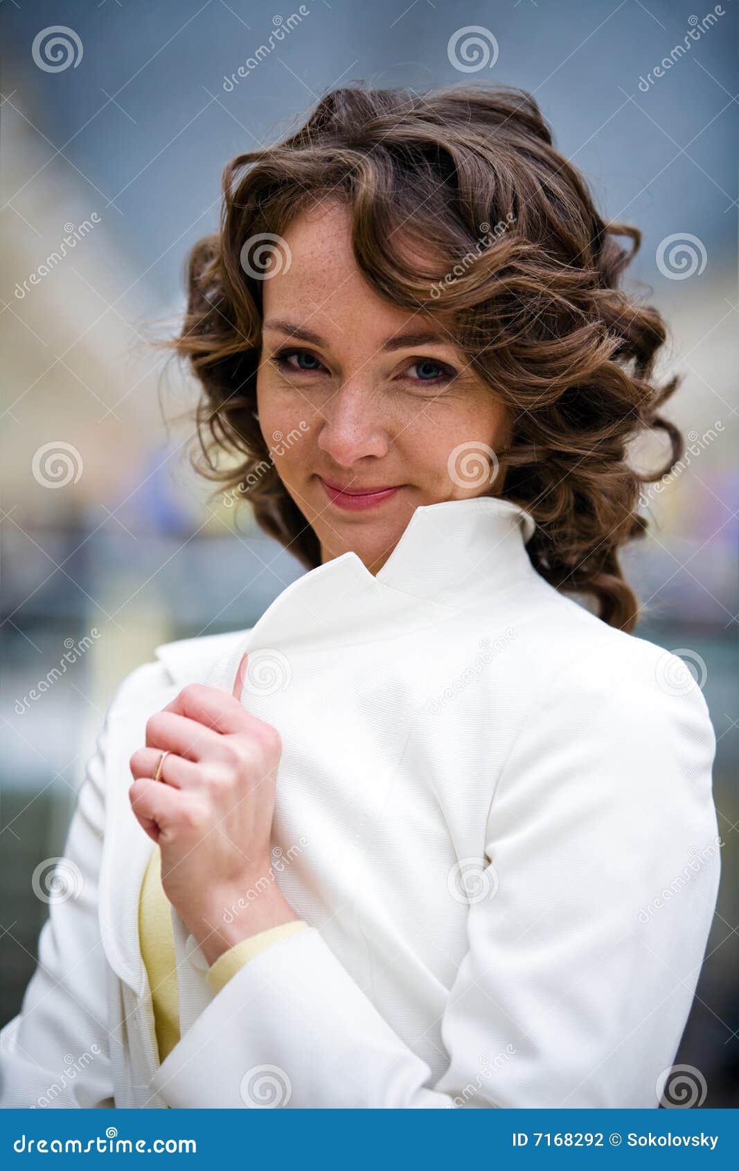 Classical Portrait of Attractive Woman Stock Photo - Image of outside ...