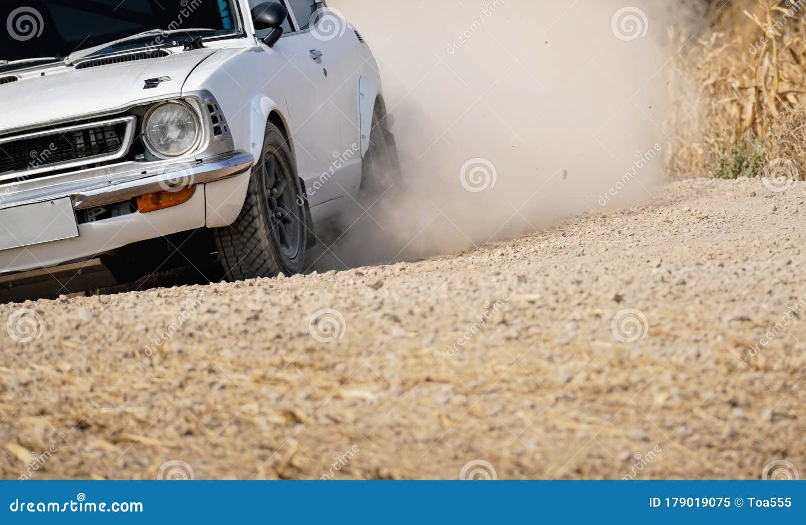 Rally Racing Car On Dirt Road Royalty-Free Stock Photography ...