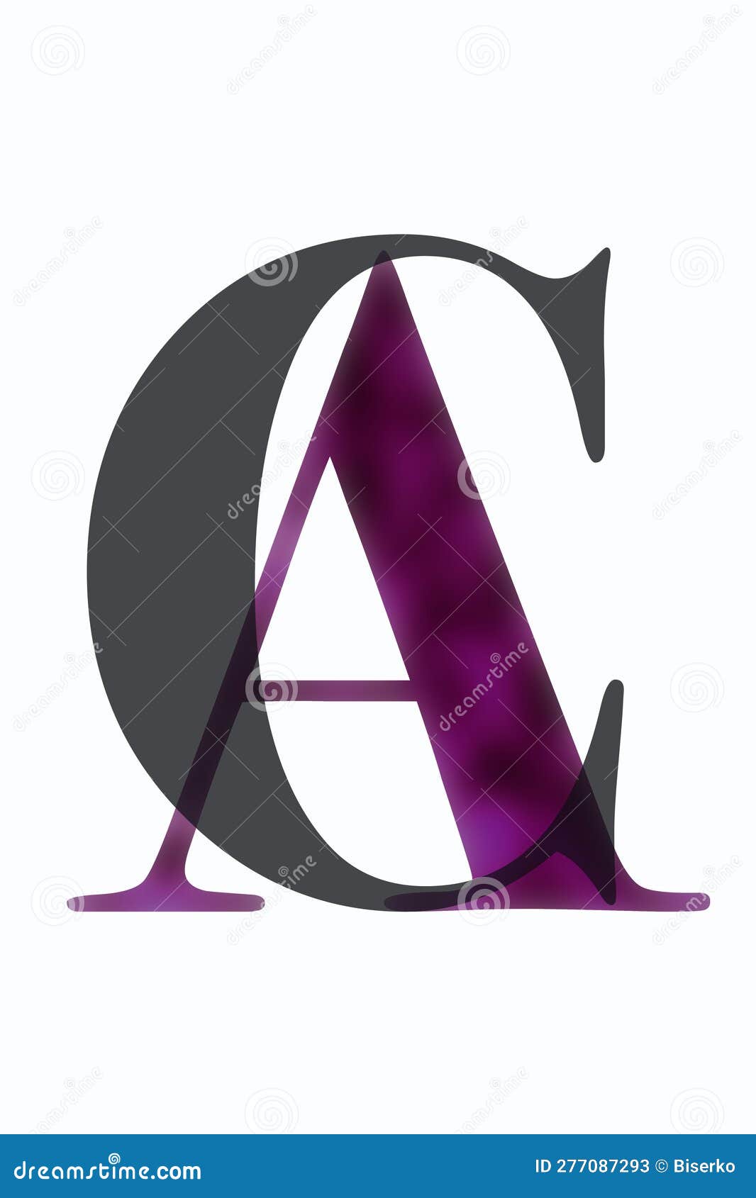 Roman letters a and C stock illustration. Illustration of predesigned ...