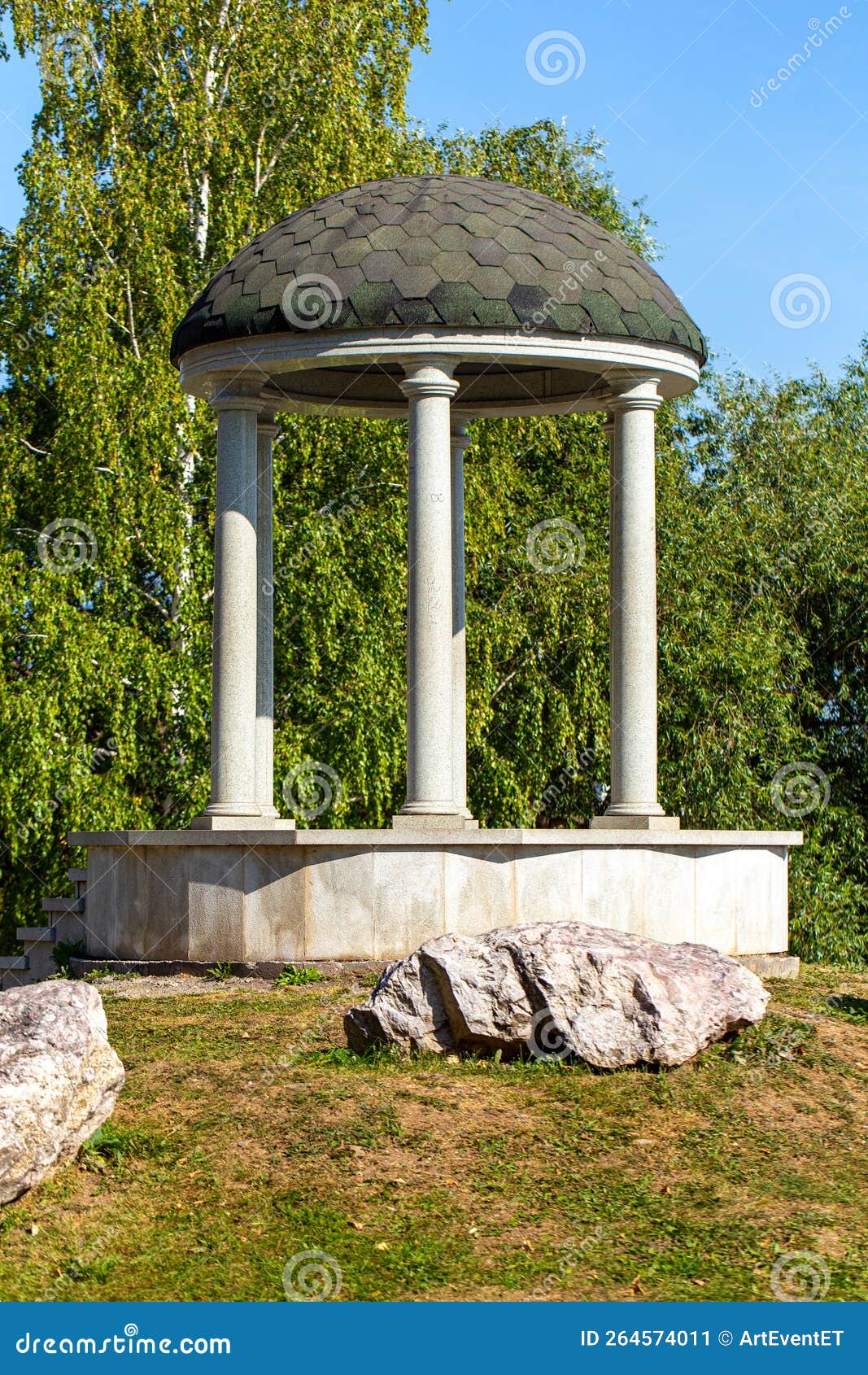 Classical Rotunda in the Summer Park Stock Image - Image of classical ...