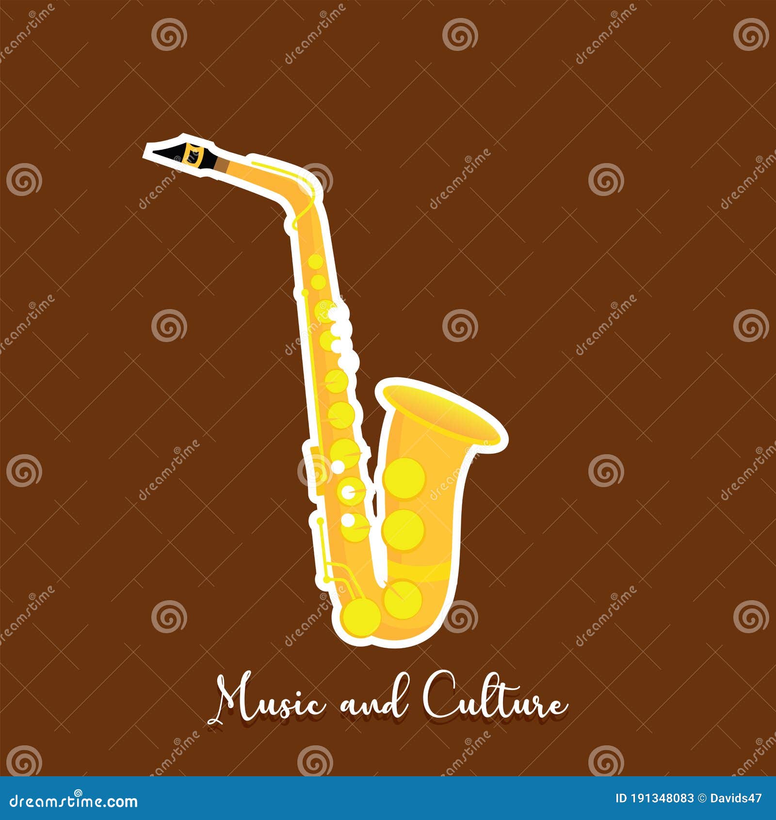 Classical saxophone image stock vector. Illustration of jazz - 191348083