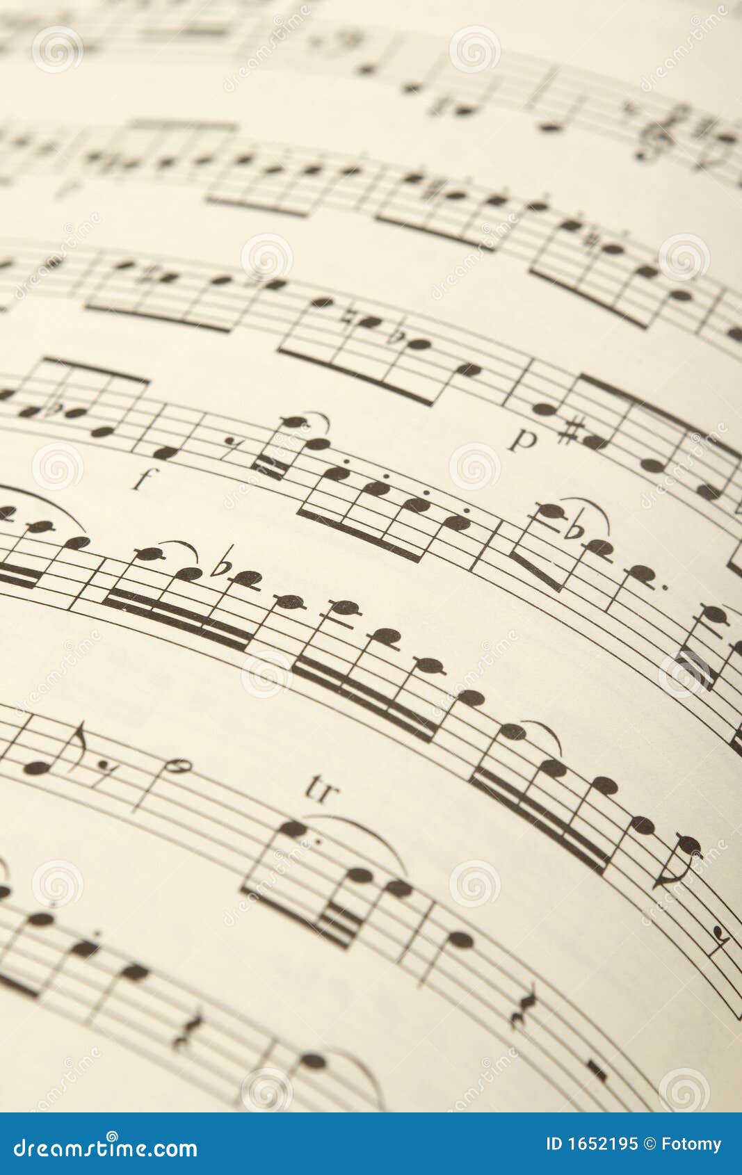 Classical sheet music stock image. Image of listen, detail - 1652195