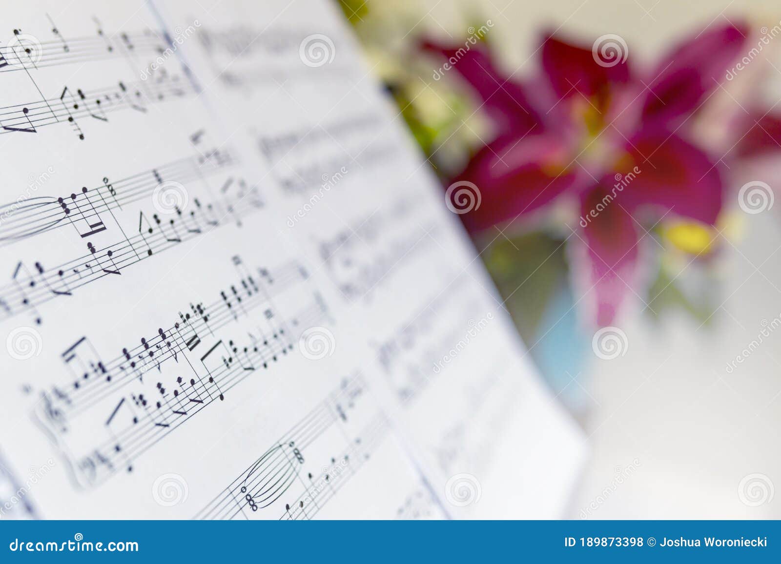 Classical Sheet Music Notes Score on Paper Stock Photo - Image of high ...