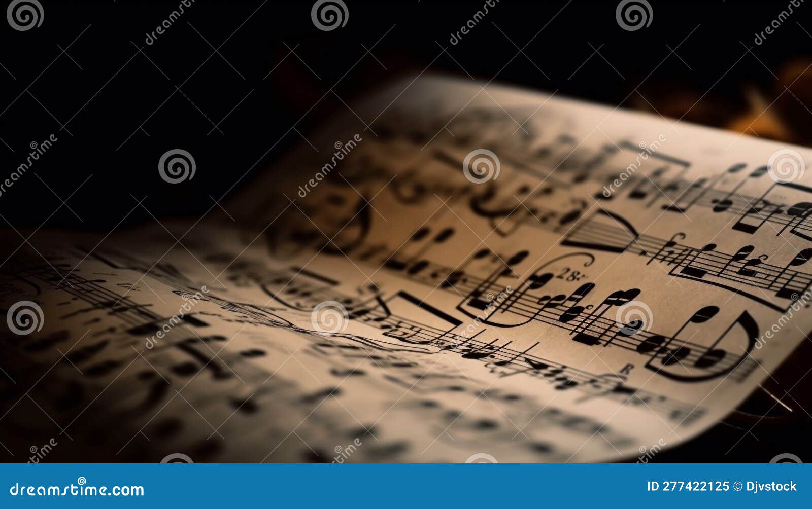 Classical Sheet Music Treble Clef, Musical Notes, Composition Generated ...