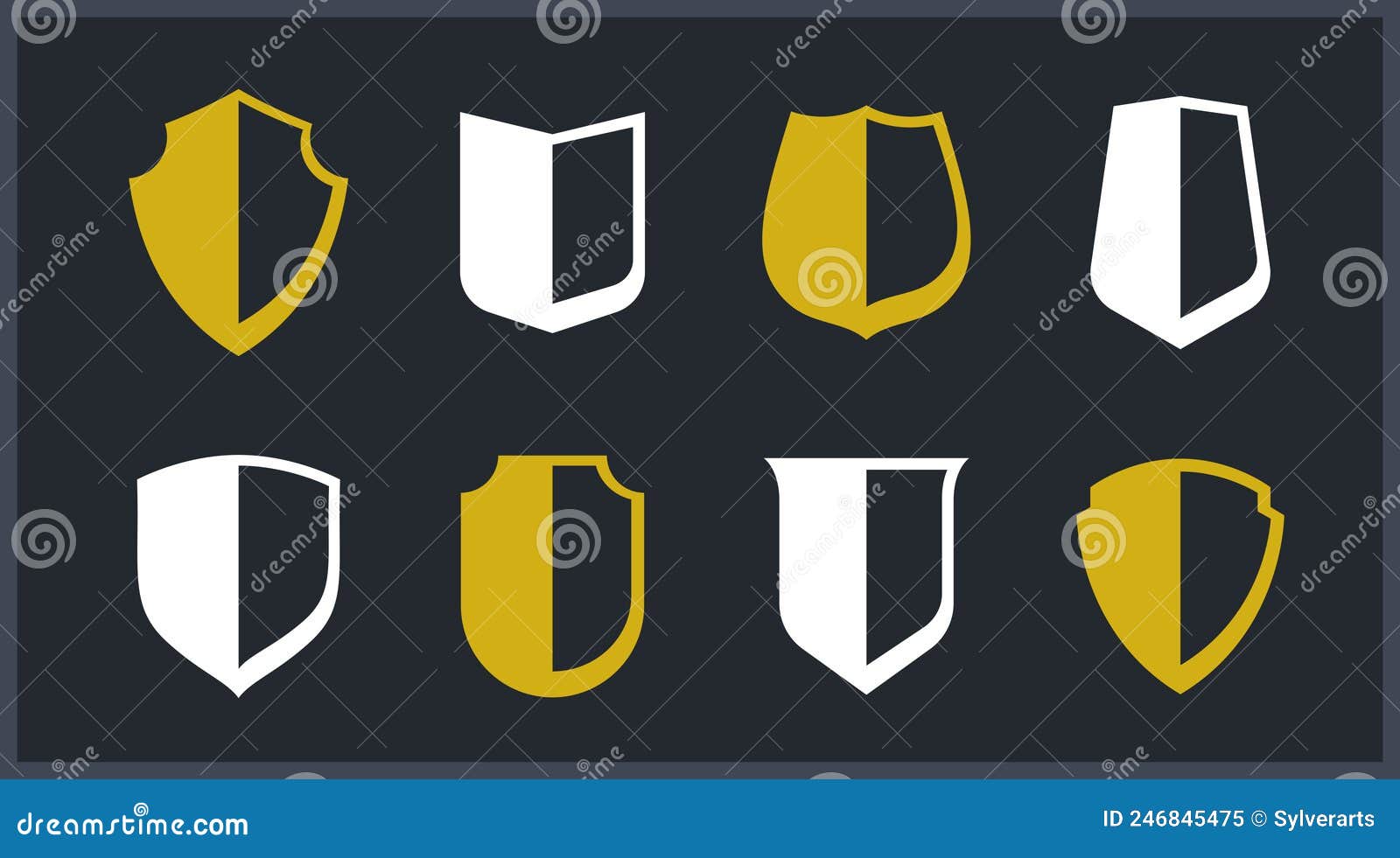 Classical Shields Collection Vector Design Elements, Defense and Safety ...