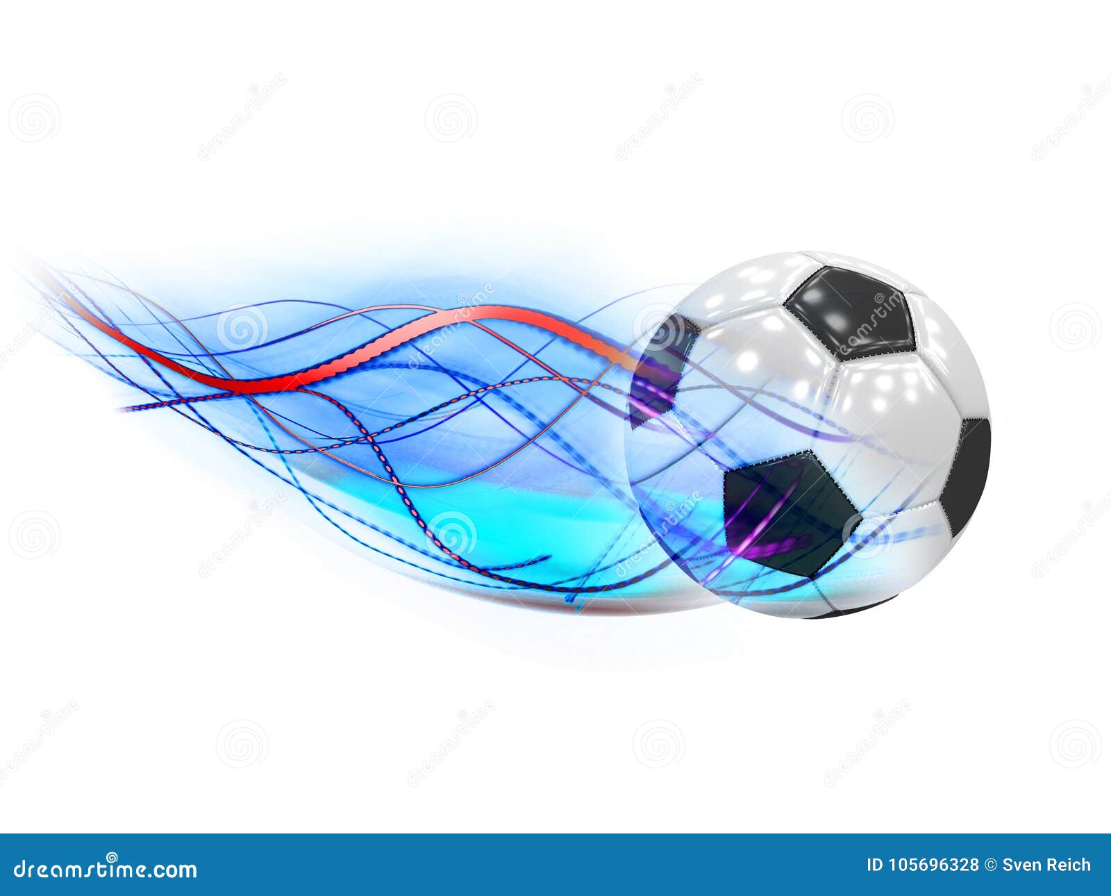 Classical Soccer Ball Isolaed On White Background. 3D-rendering ...
